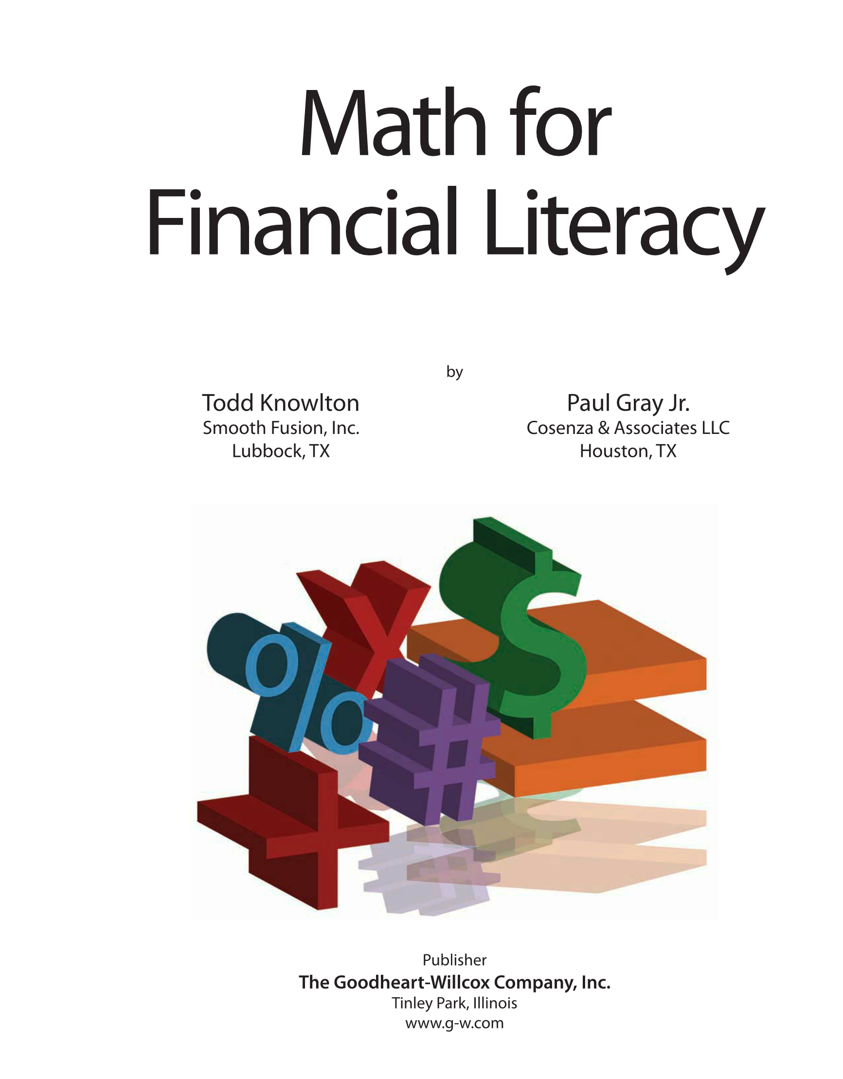 Math for Financial Literacy, 1st Edition page 1