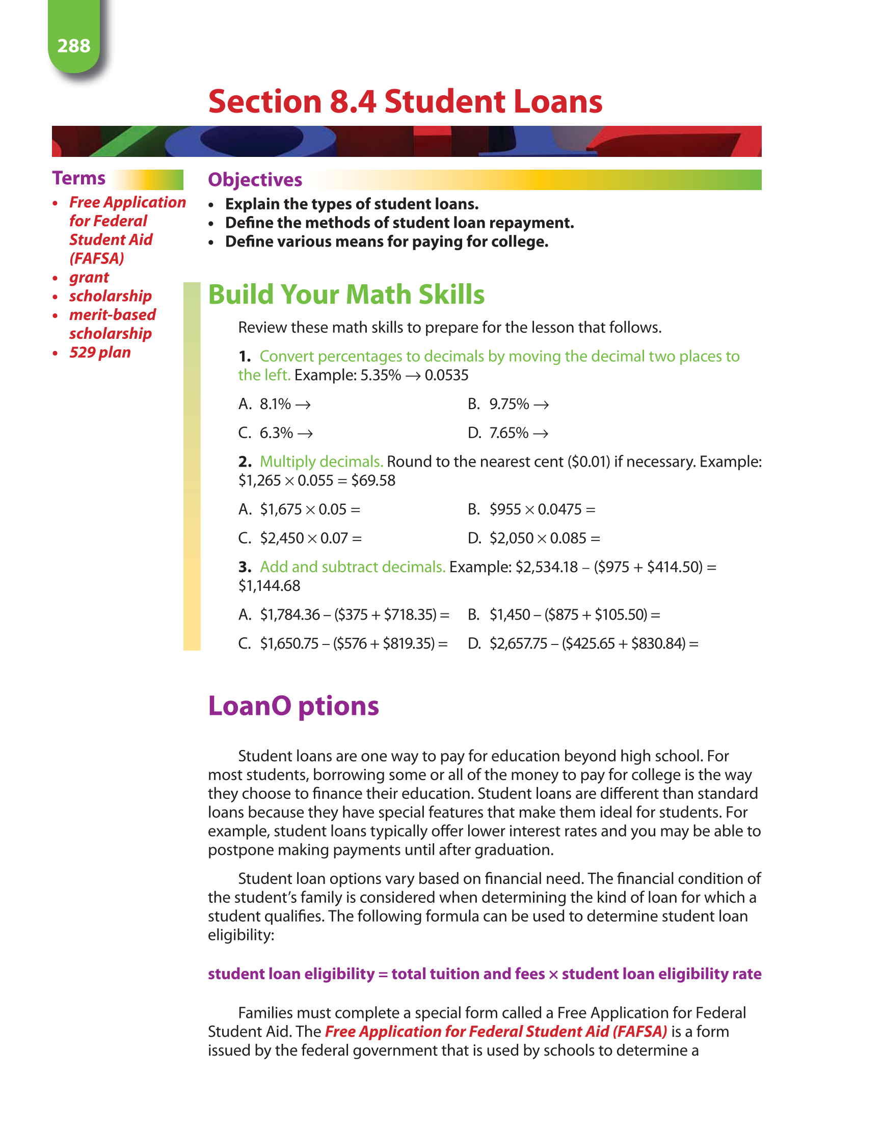 Math for Financial Literacy, 1st Edition page 288