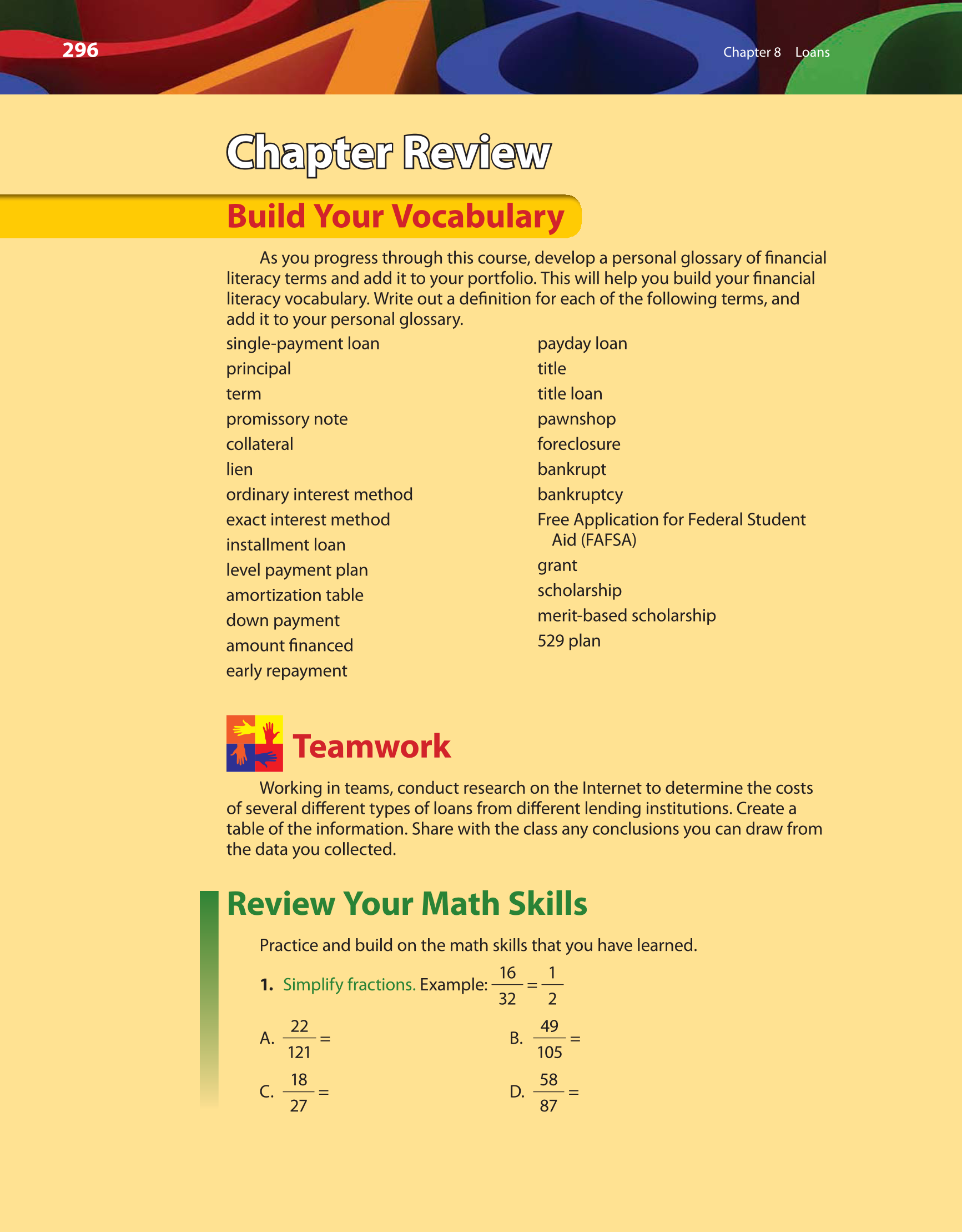 Math for Financial Literacy, 1st Edition page 296