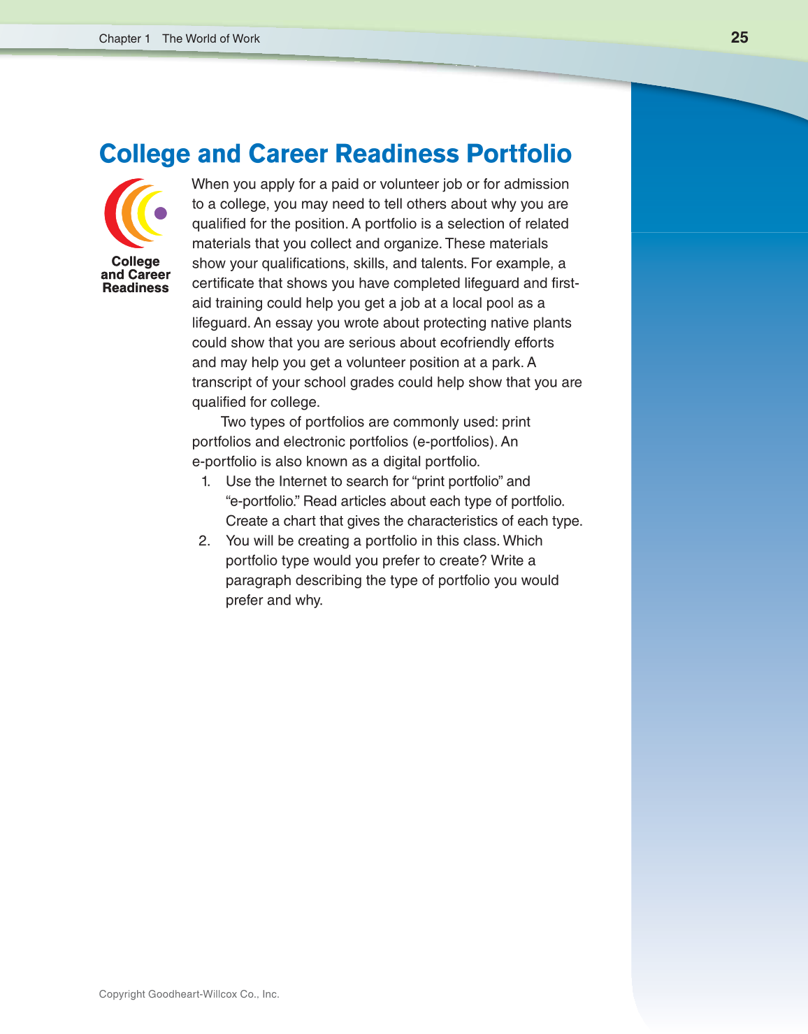 Discovering Careers, 9th Edition page 25