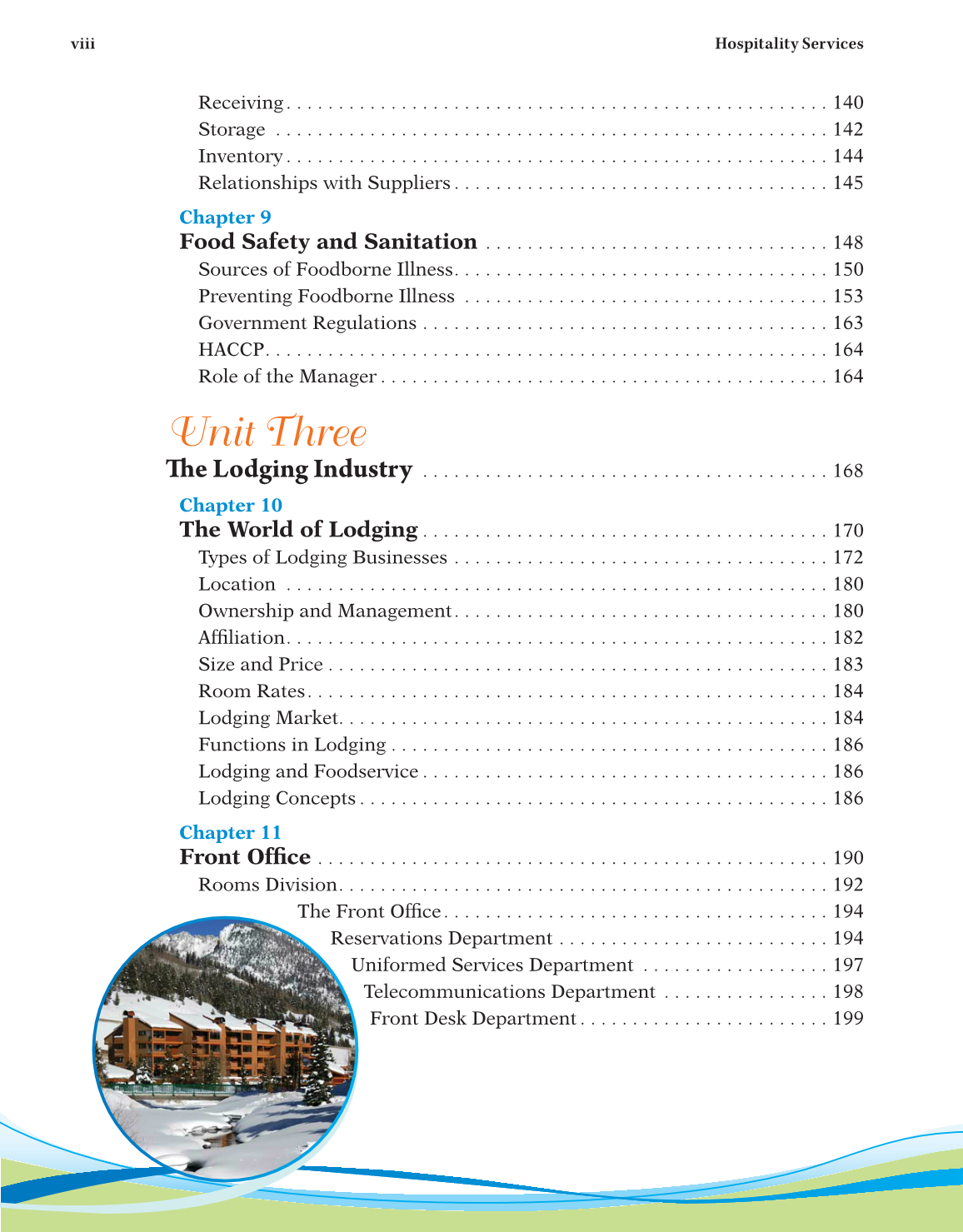 Hospitality Services, 4th Edition page viii