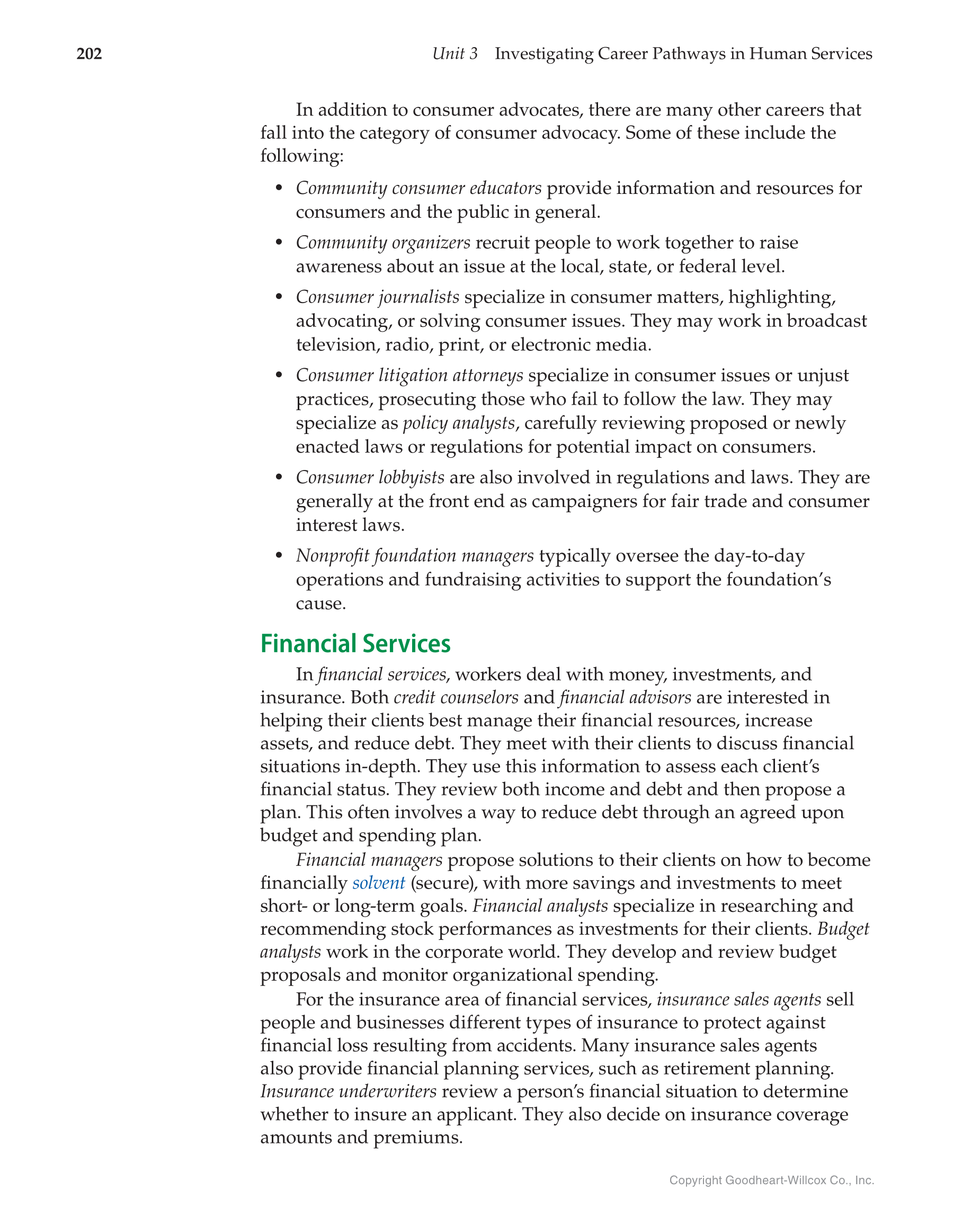 Principles of Human Services, 1st Edition page 202