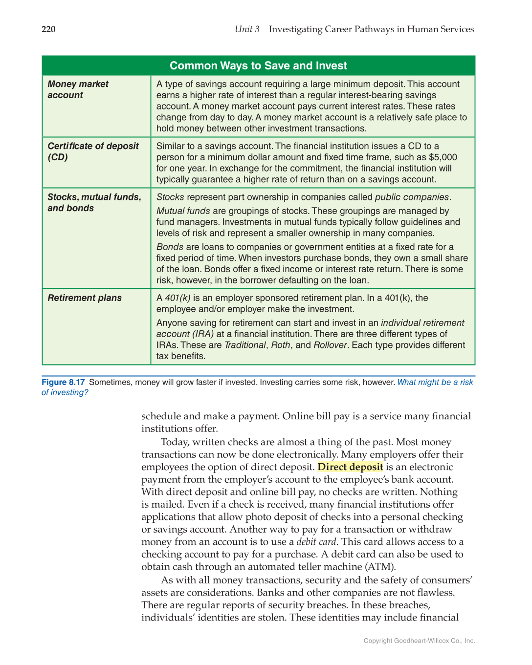 Principles of Human Services, 1st Edition page 220