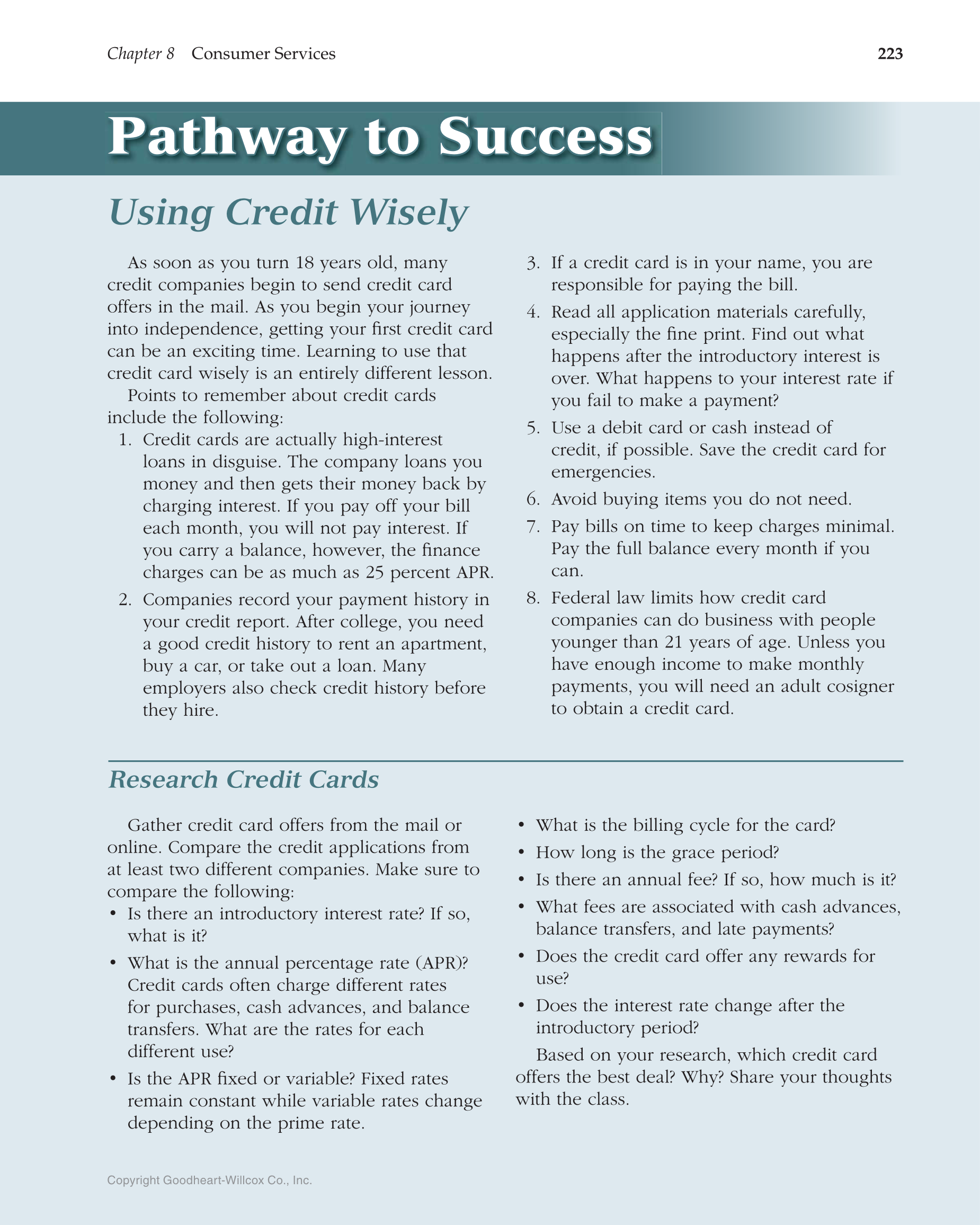 Principles of Human Services, 1st Edition page 223