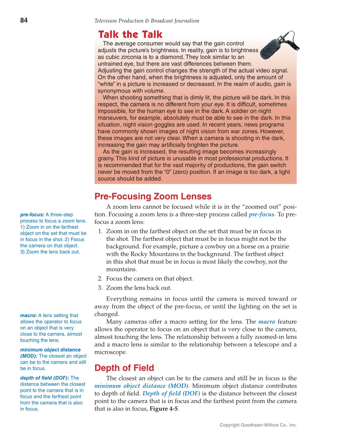 Television Production & Broadcast Journalism, 3rd Edition page 84