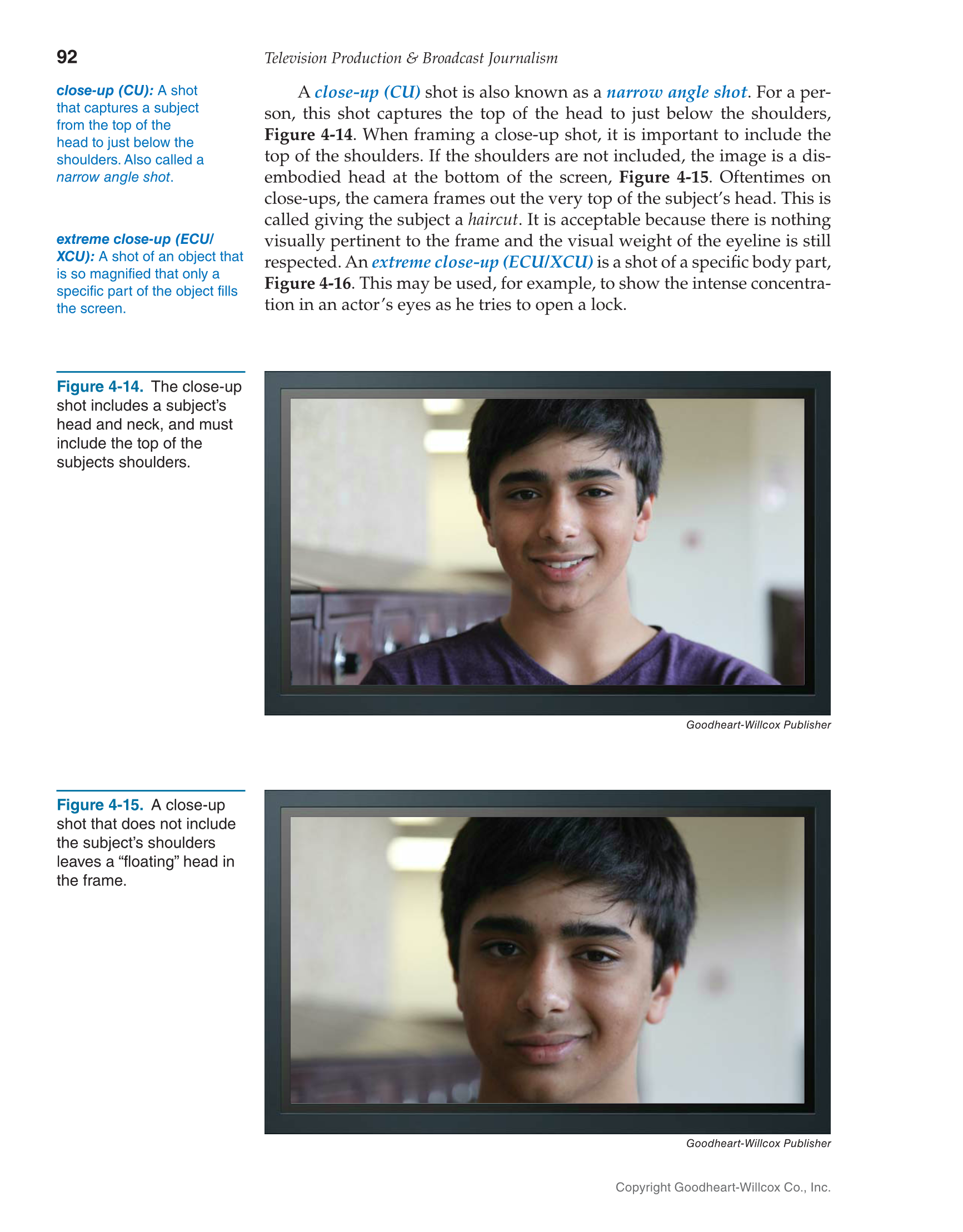 Television Production & Broadcast Journalism, 3rd Edition page 92