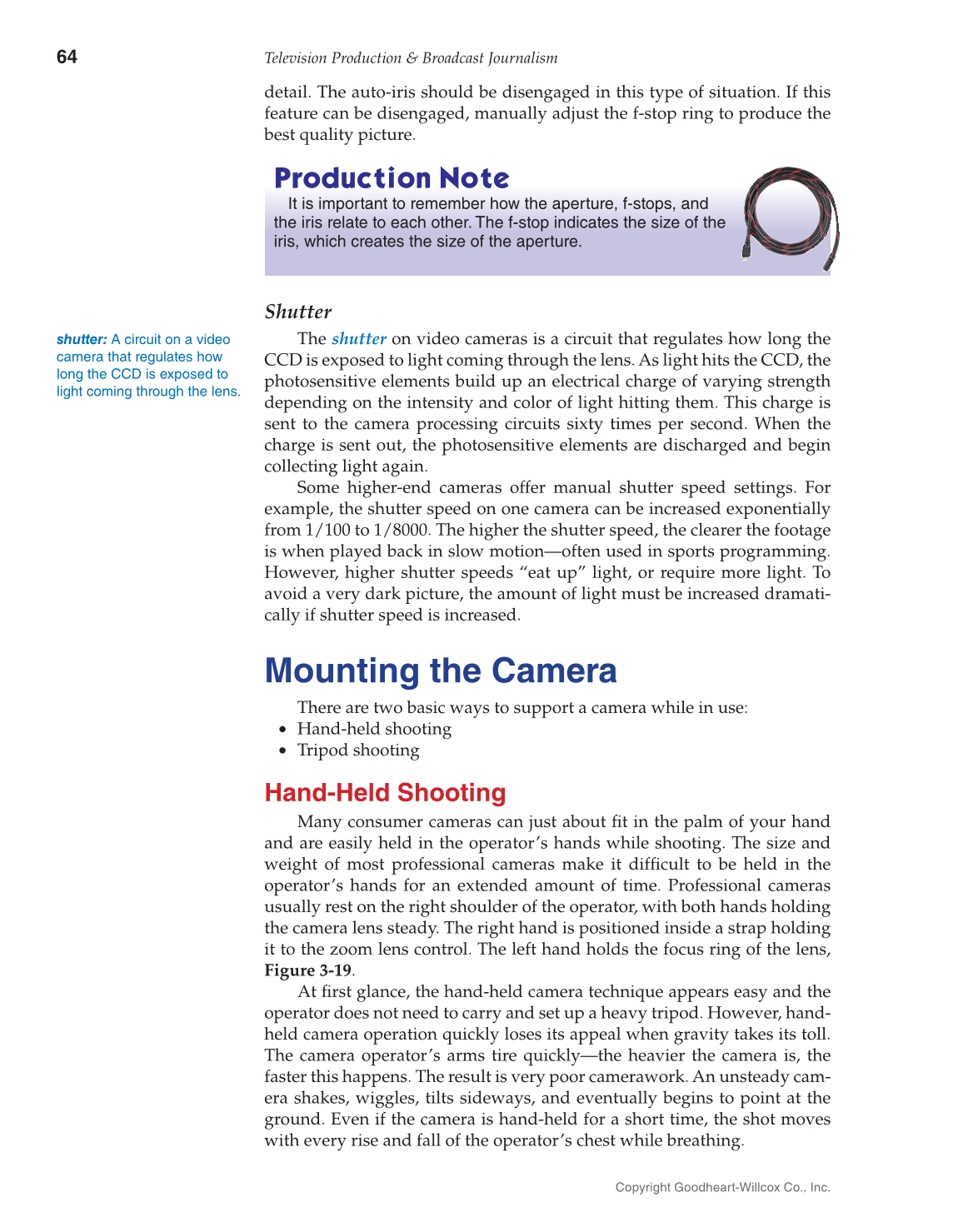 Television Production & Broadcast Journalism, 3rd Edition page 64