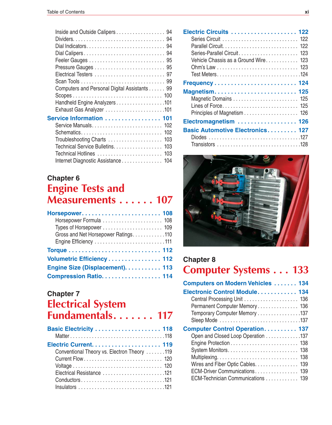 Auto Fundamentals, 11th Edition page xi