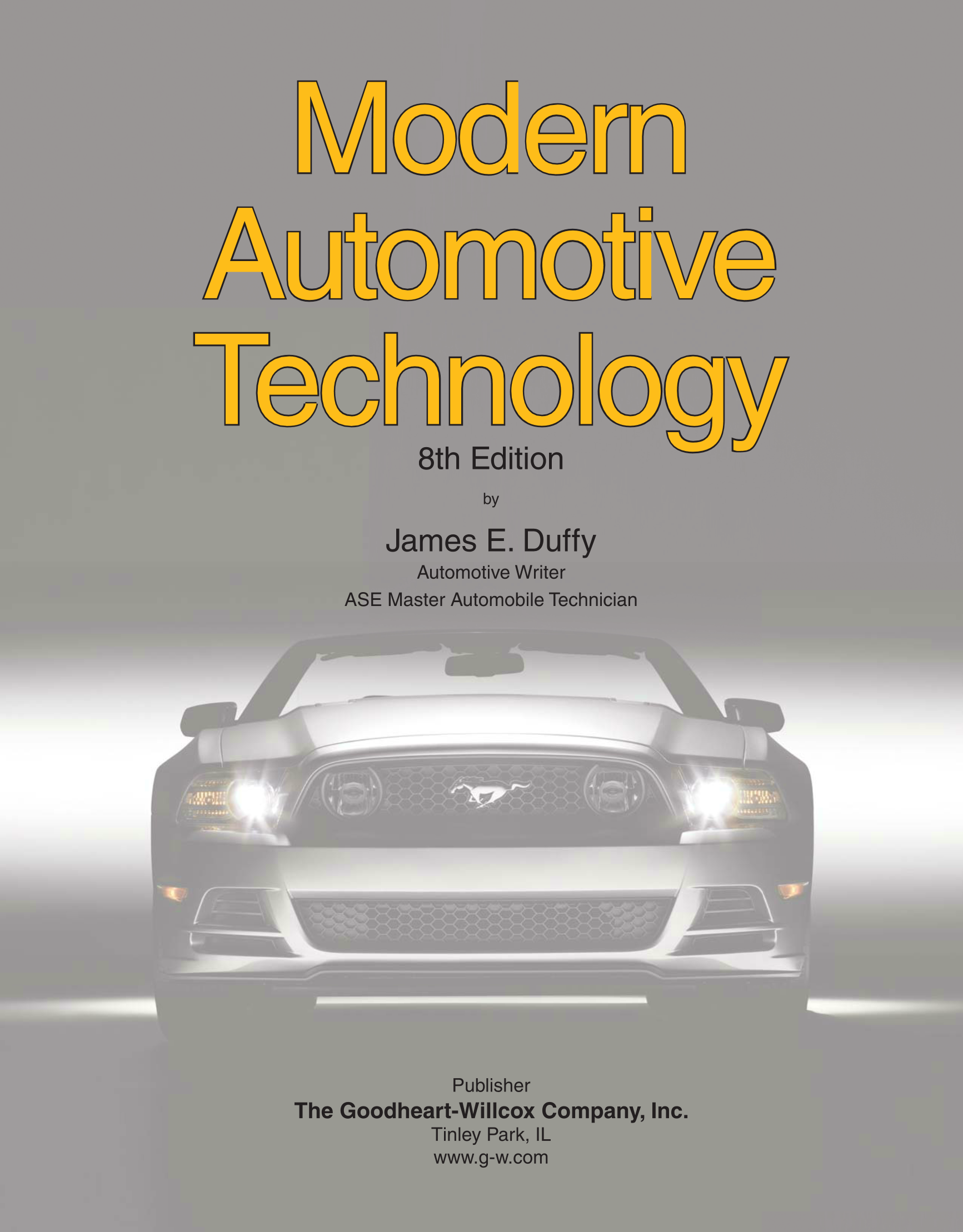 Modern Automotive Technology, 8th Edition page i