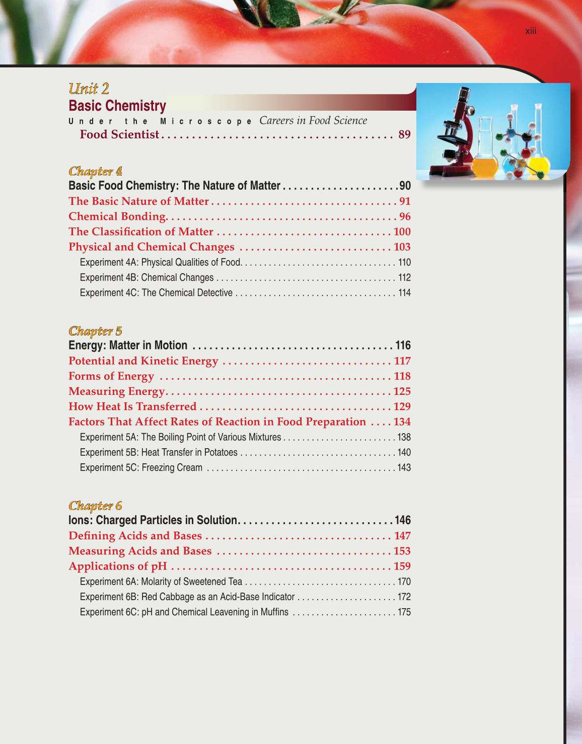 Principles of Food Science, 4th Edition page xiii