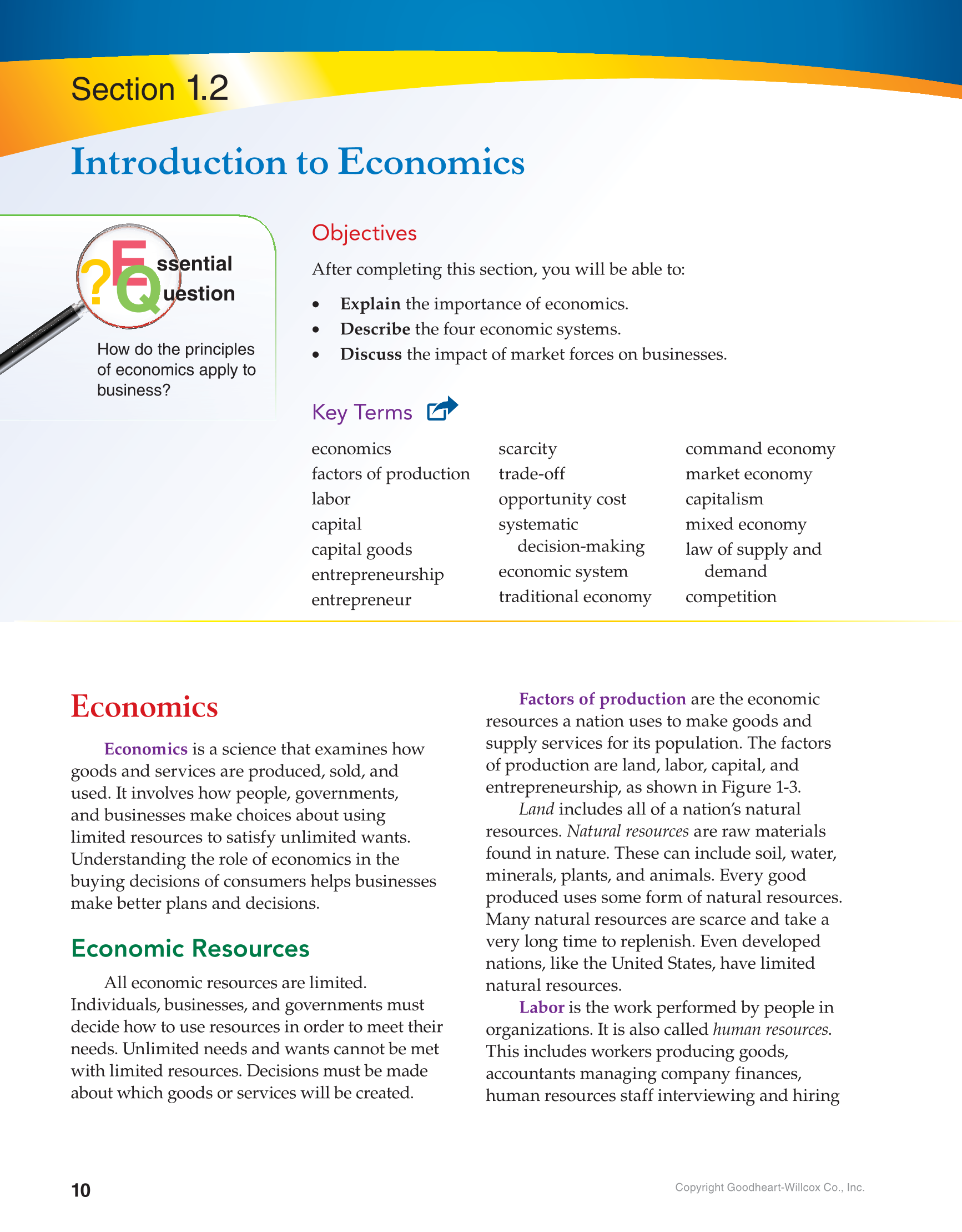 Principles of Business, Marketing, and Finance, 1st Edition page 10