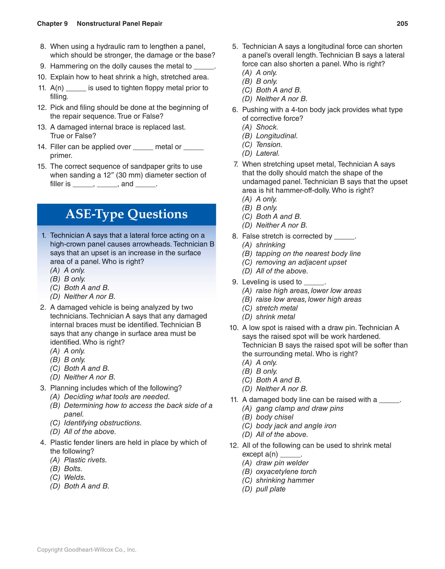 Auto Collision Repair and Refinishing, 2nd Edition page 205