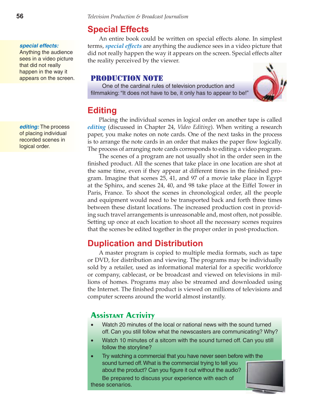 Television Production & Broadcast Journalism, 2nd Edition page 56