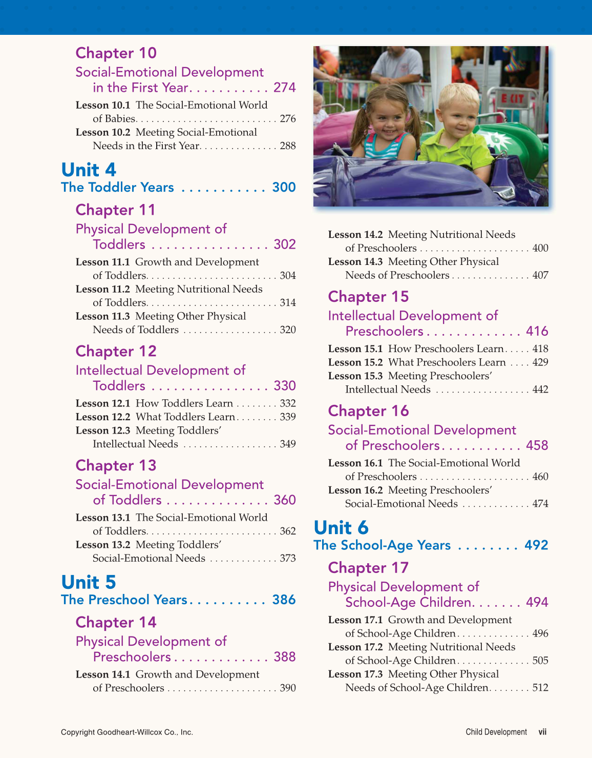 Child Development: Early Stages Through Age 12, 8th Edition page vii