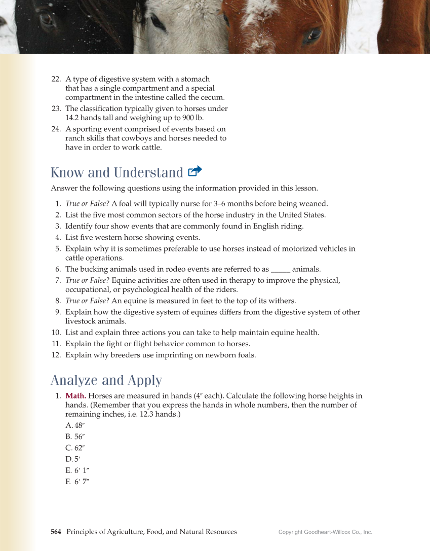 Principles of Agriculture, Food, and Natural Resources, 1st Edition ...
