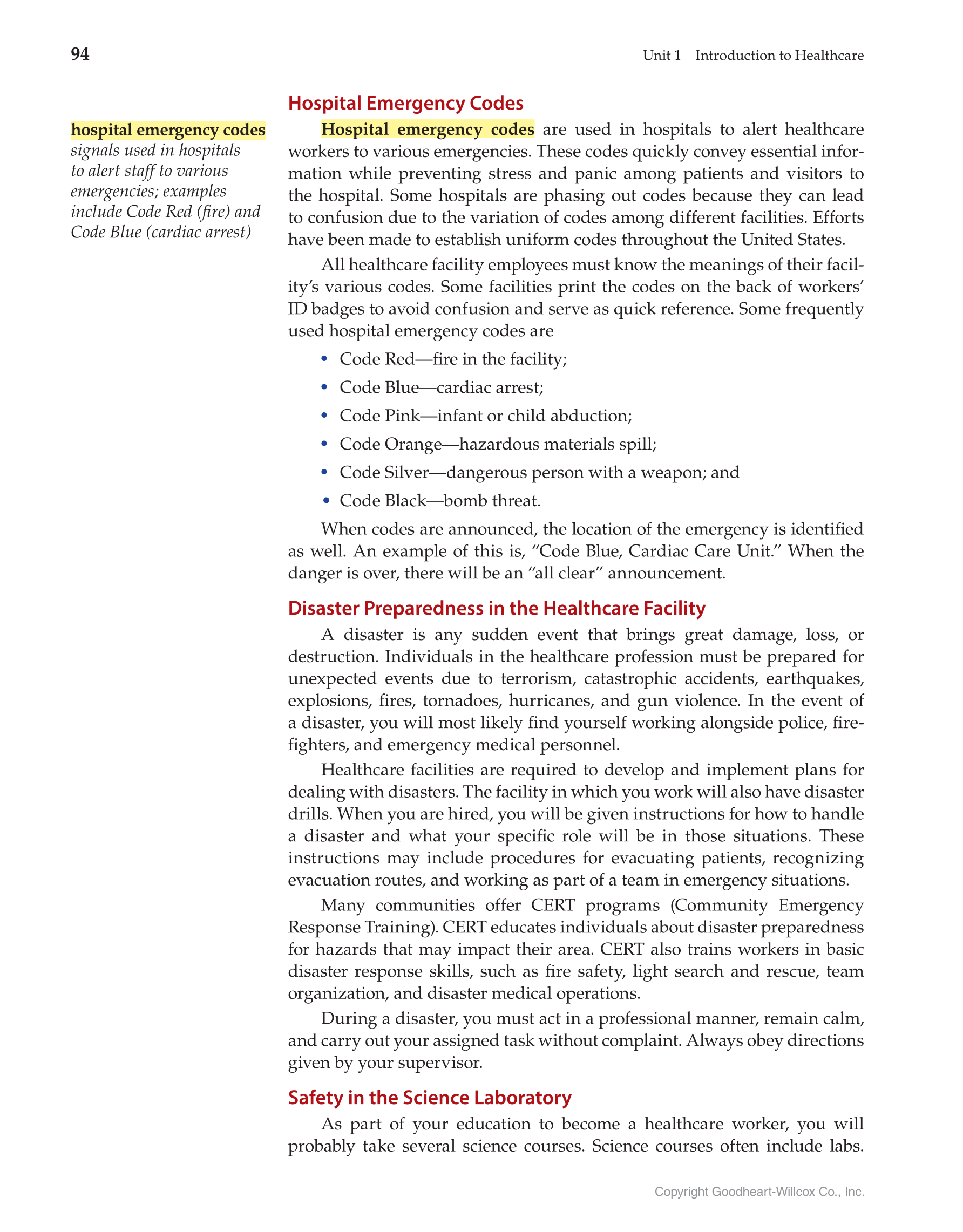 Health Science: Concepts and Applications, 1st Edition page 94