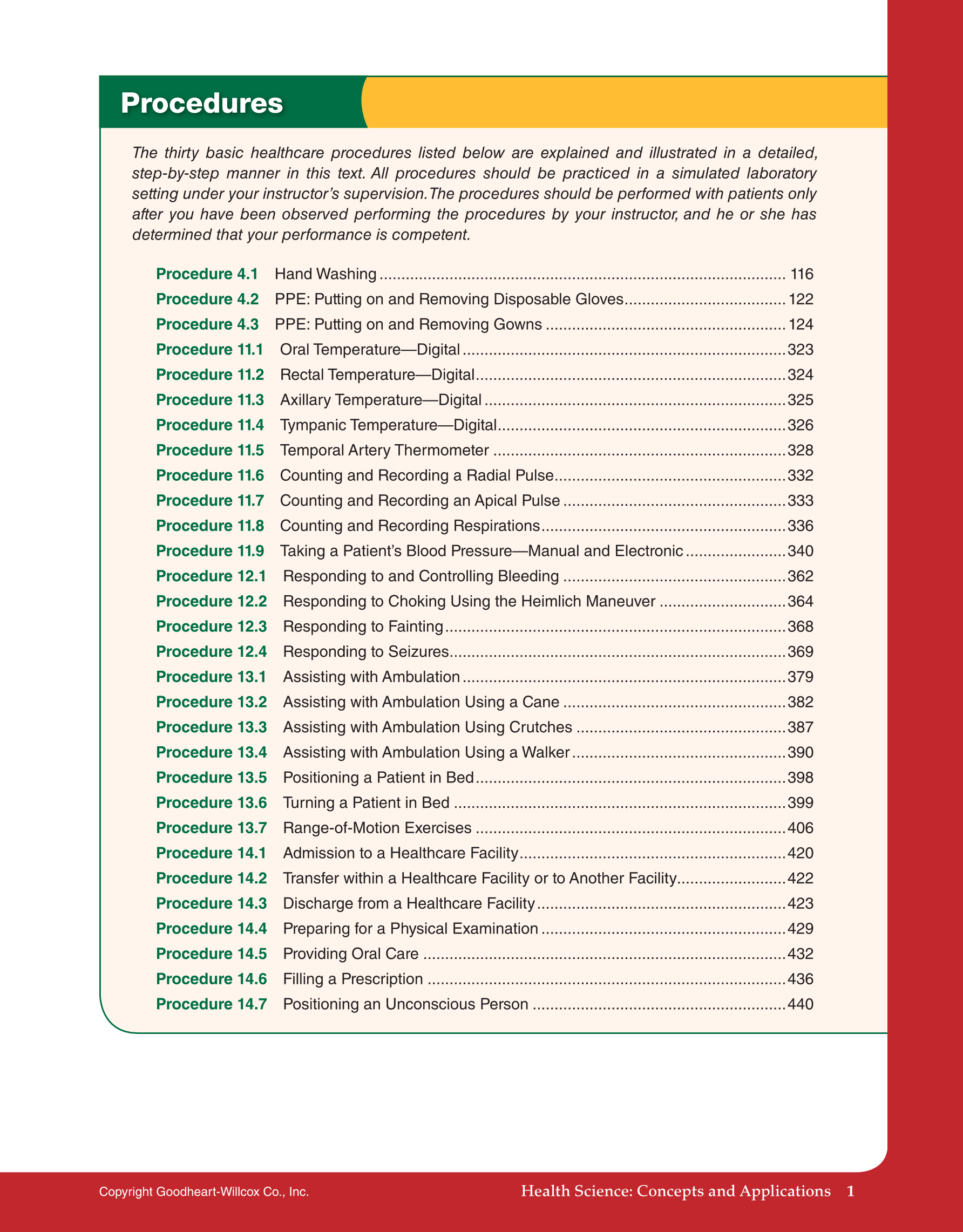 Health Science: Concepts and Applications, 1st Edition page 1