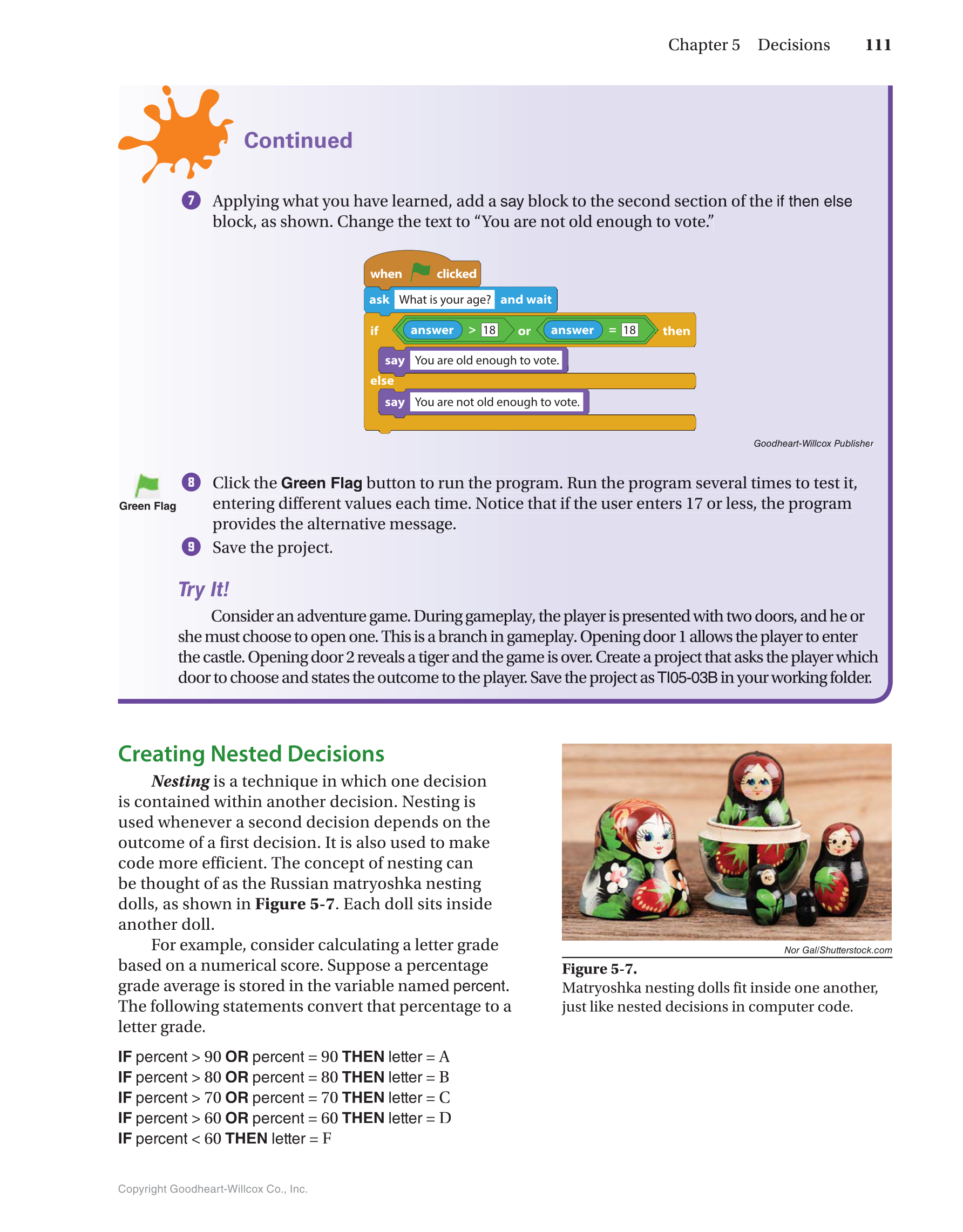 Introduction To Computer Science Coding 1st Edition Page 111