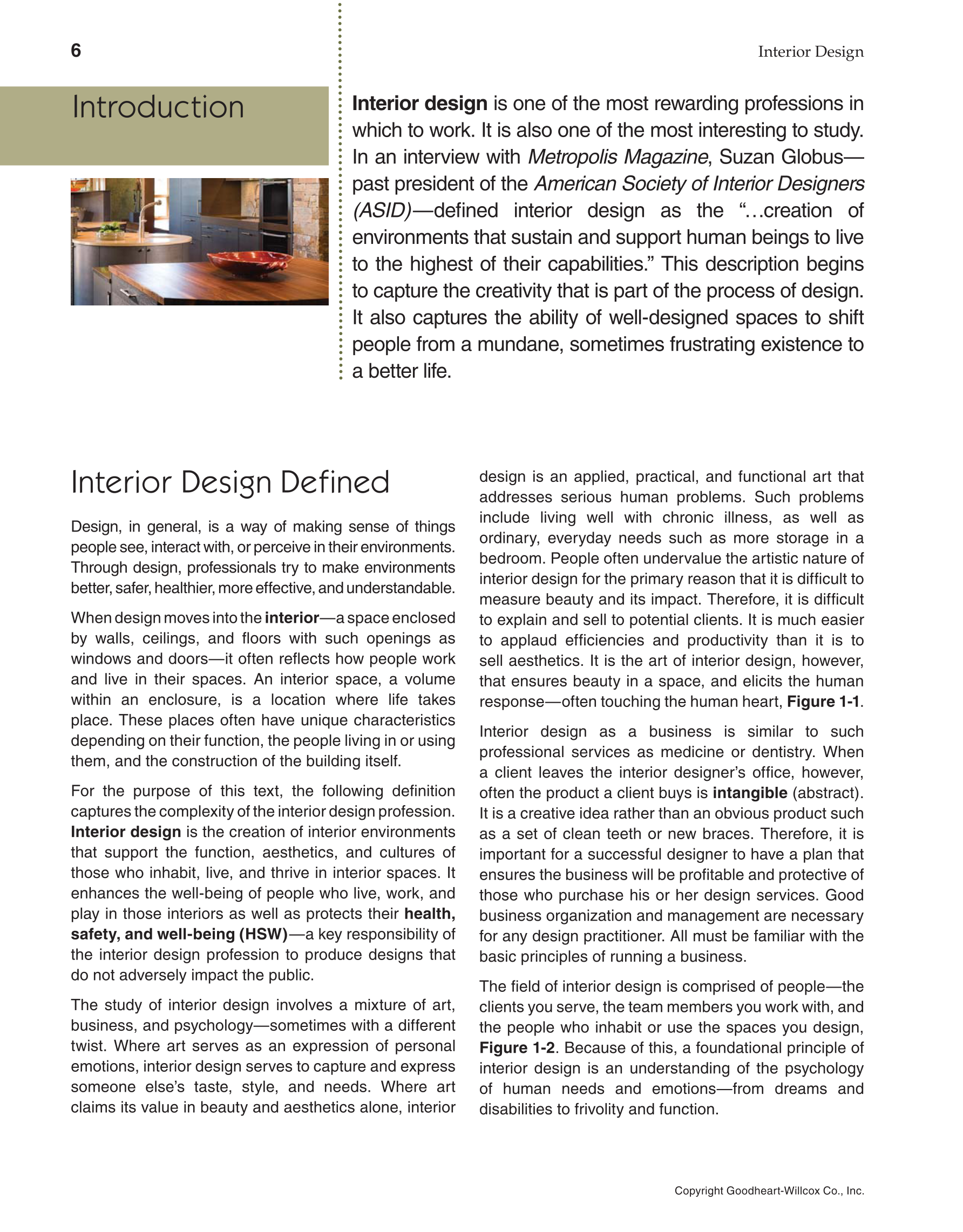 Interior Design, 1st Edition page 6