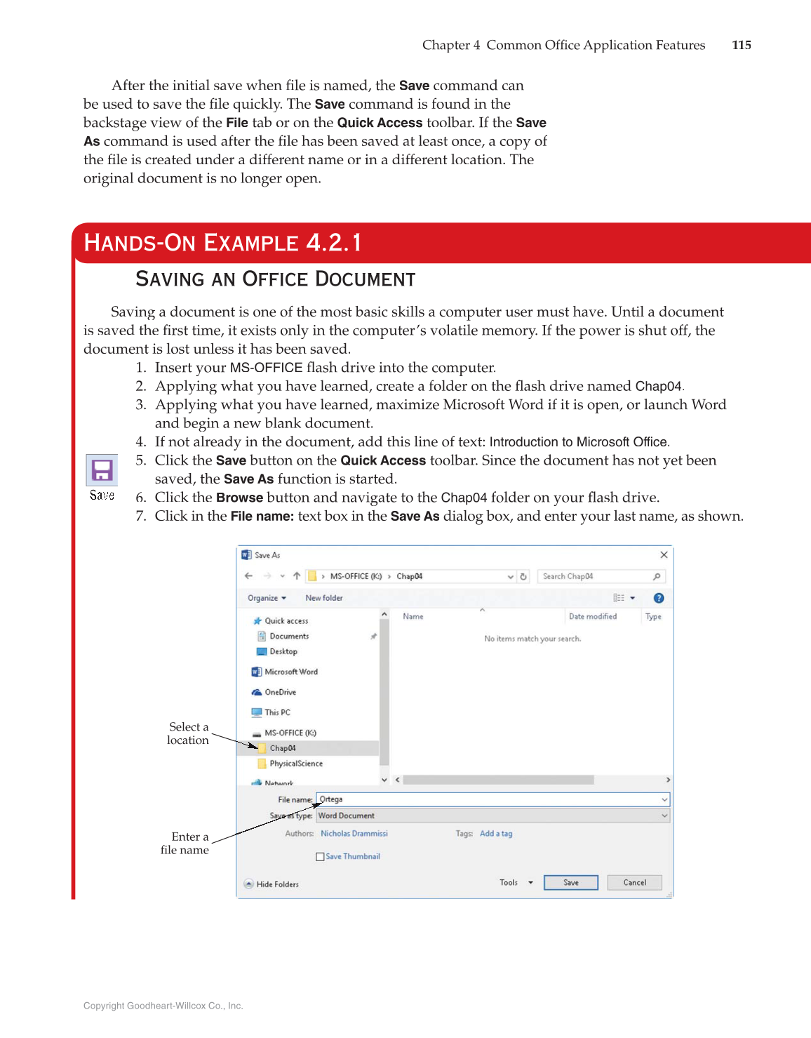 Introduction to Microsoft Office 2016, 1st Edition page 115