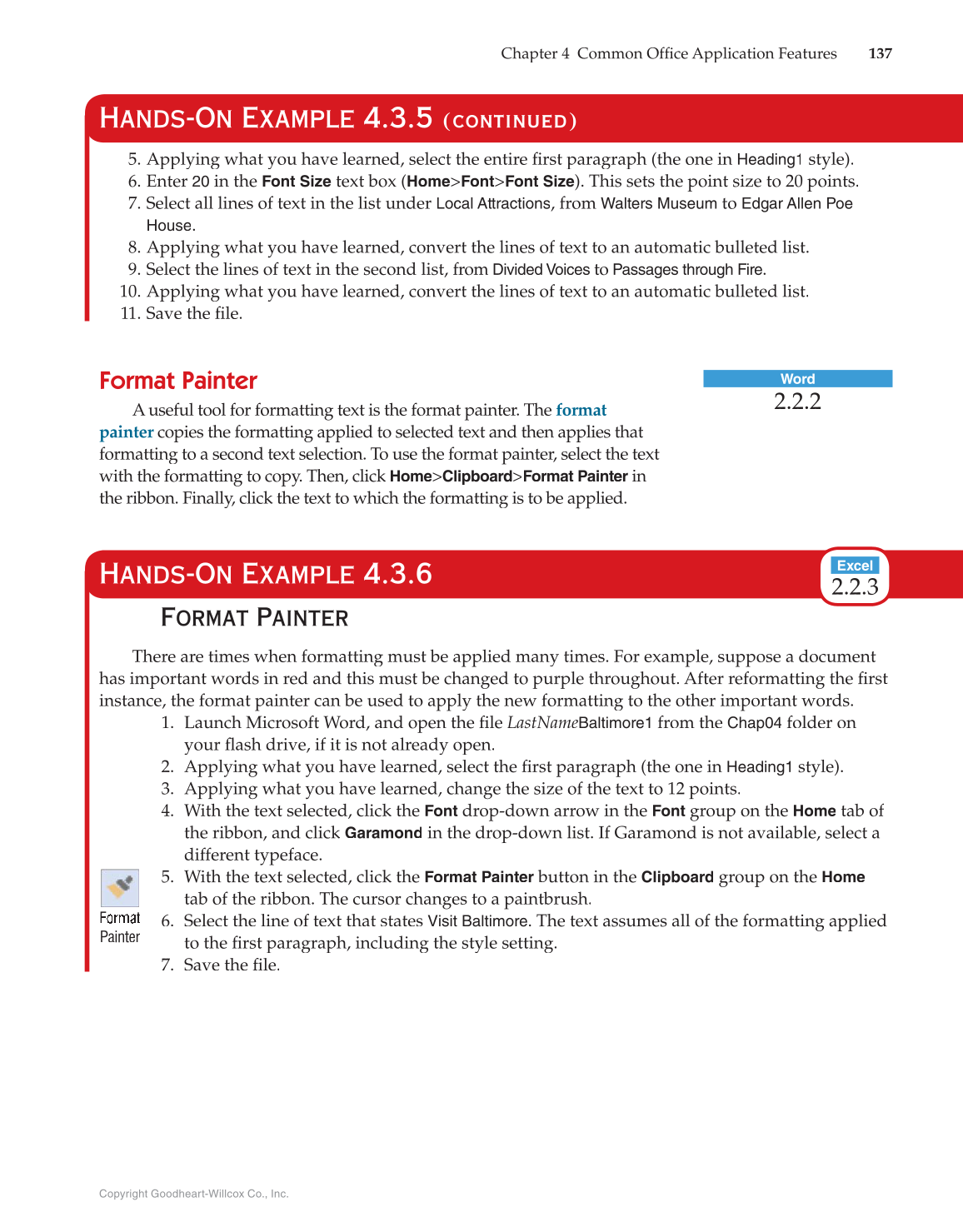 Introduction to Microsoft Office 2016, 1st Edition page 137