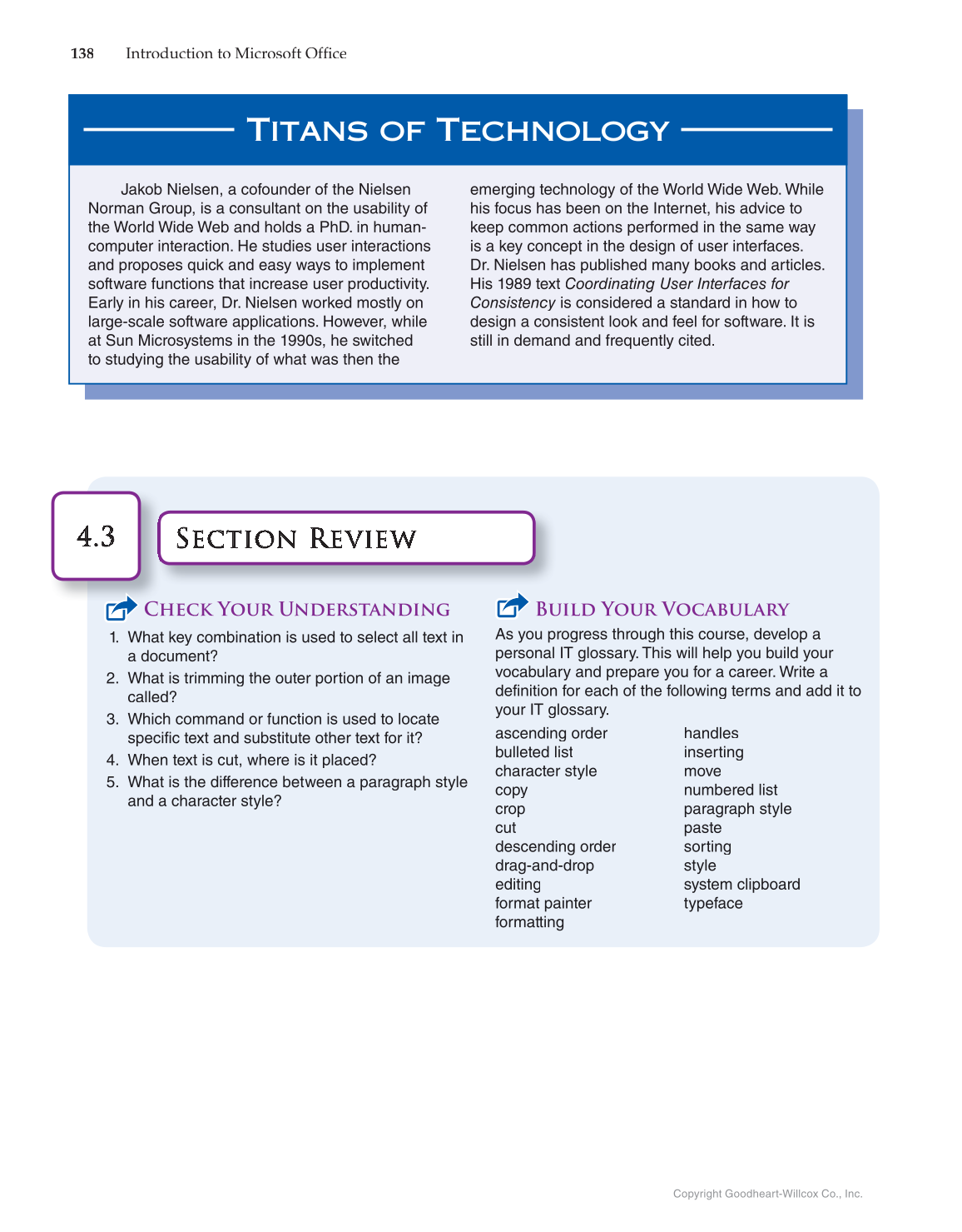 Introduction to Microsoft Office 2016, 1st Edition page 138