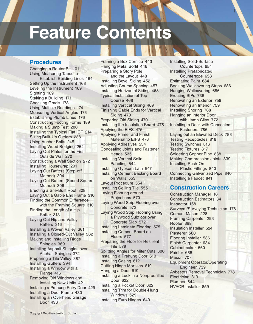 Modern Carpentry, 12th Edition page 1