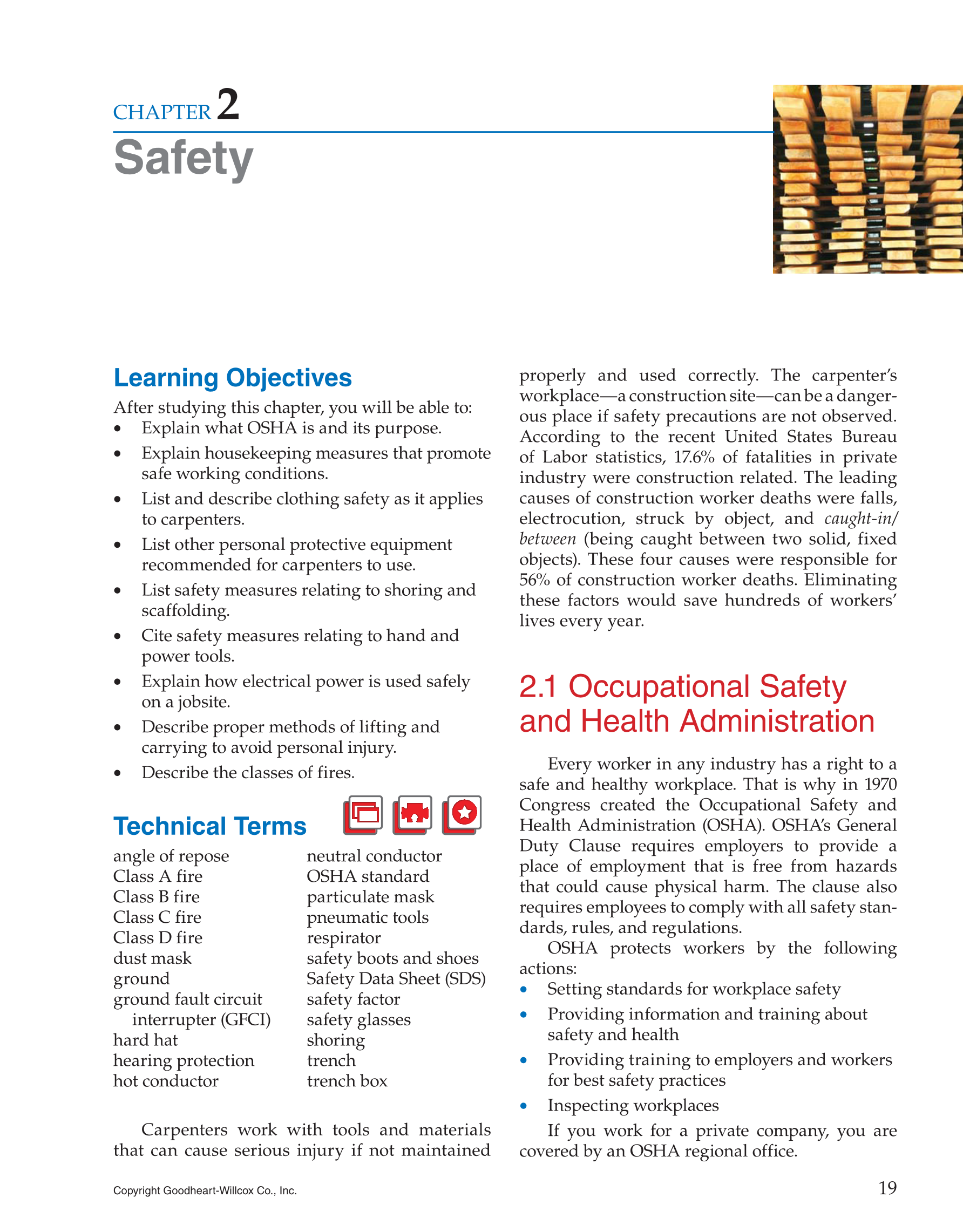 Modern Carpentry, 12th Edition page 19