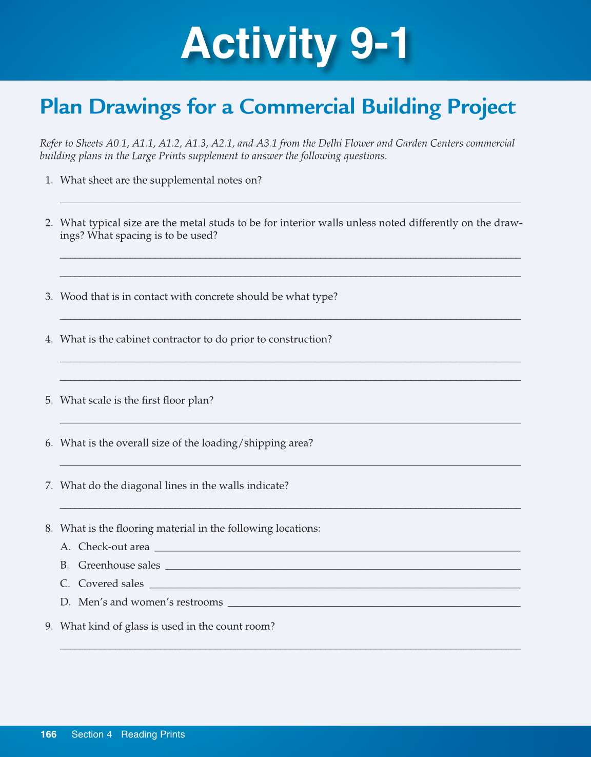 Print Reading for Construction, 6th Edition page 166