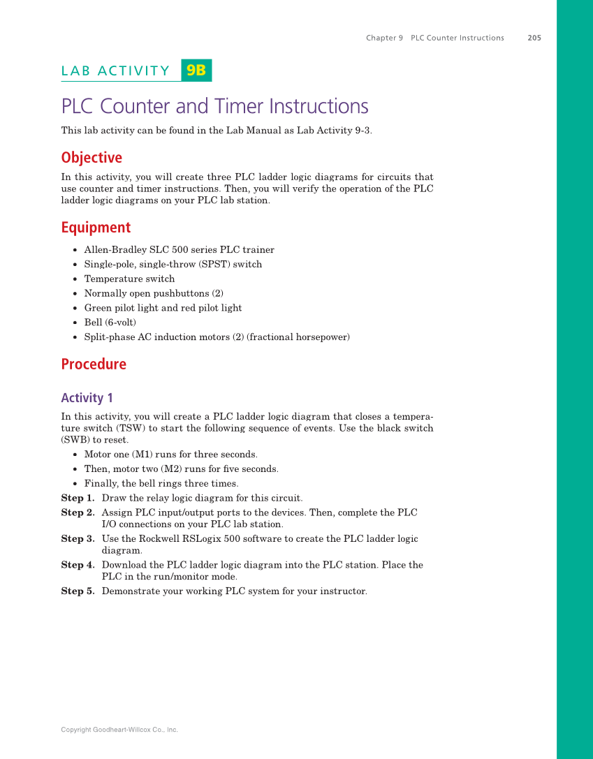 Programmable Logic Controllers Hardware And Programming 4th Edition Page 205