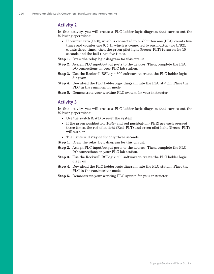 Programmable Logic Controllers Hardware And Programming 4th Edition Page 206 
