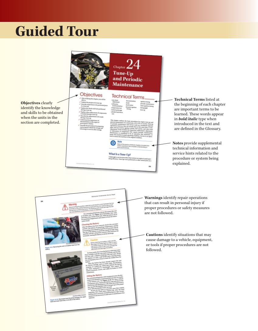 Motorcycles: Fundamentals, Service, Repair, 4th Edition page M4