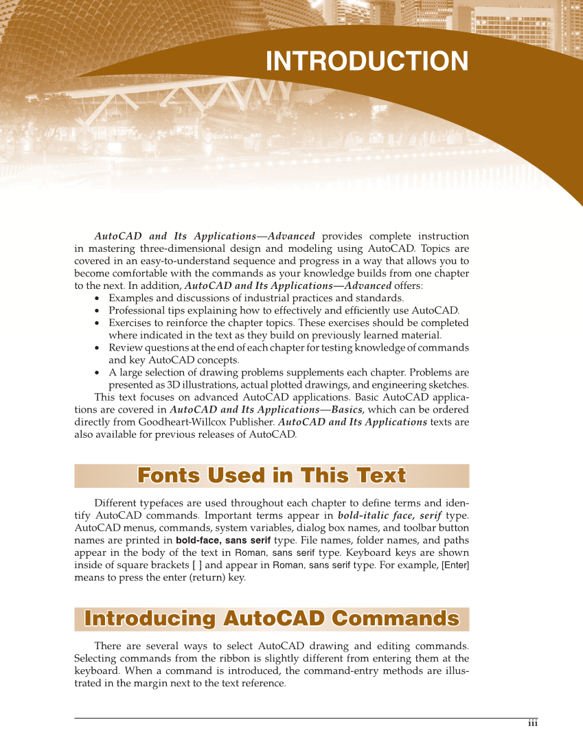 AutoCAD and Its Applications—Comprehensive 2020, 27th Edition page iii