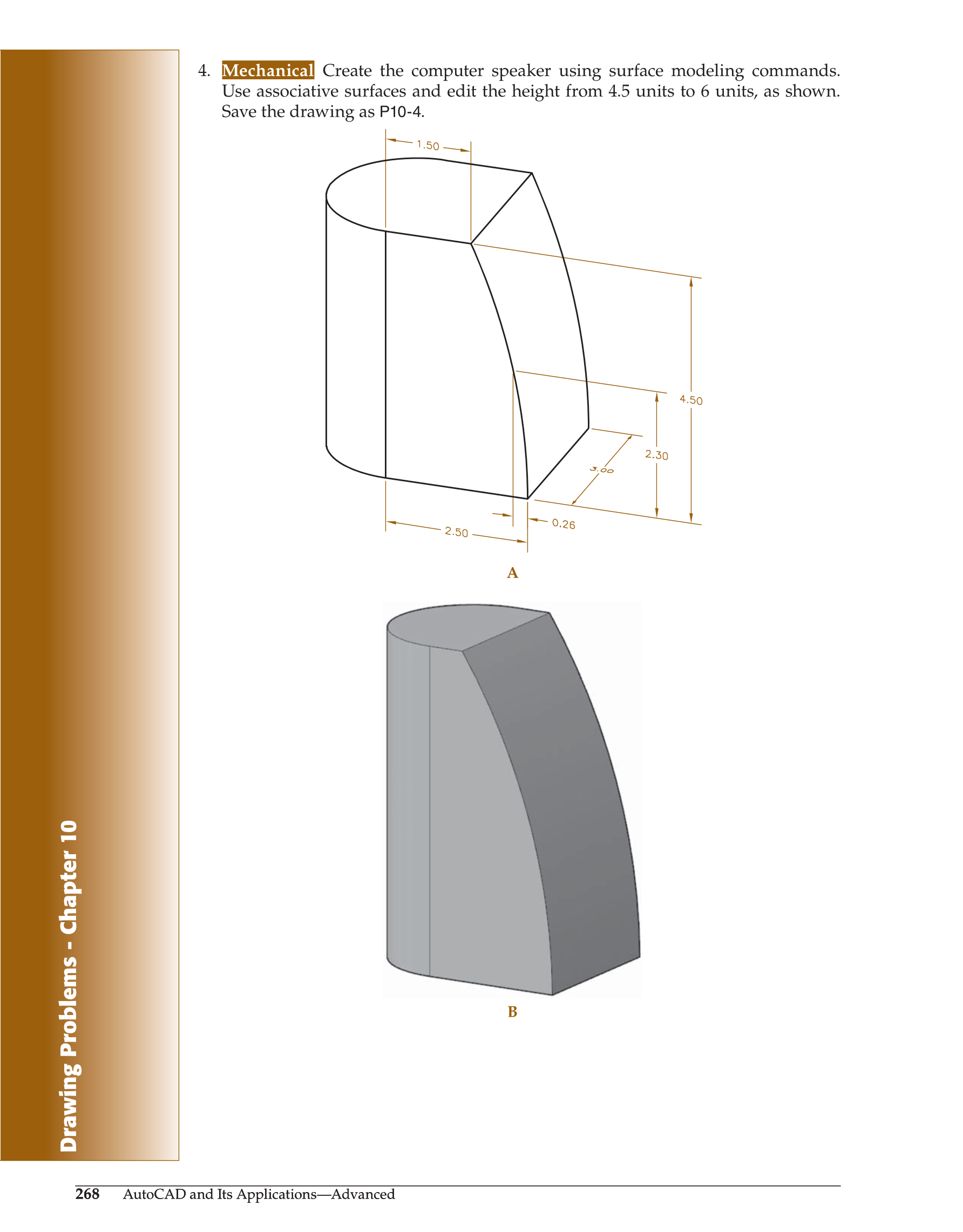 AutoCAD and Its Applications—Comprehensive 2020, 27th Edition page 268
