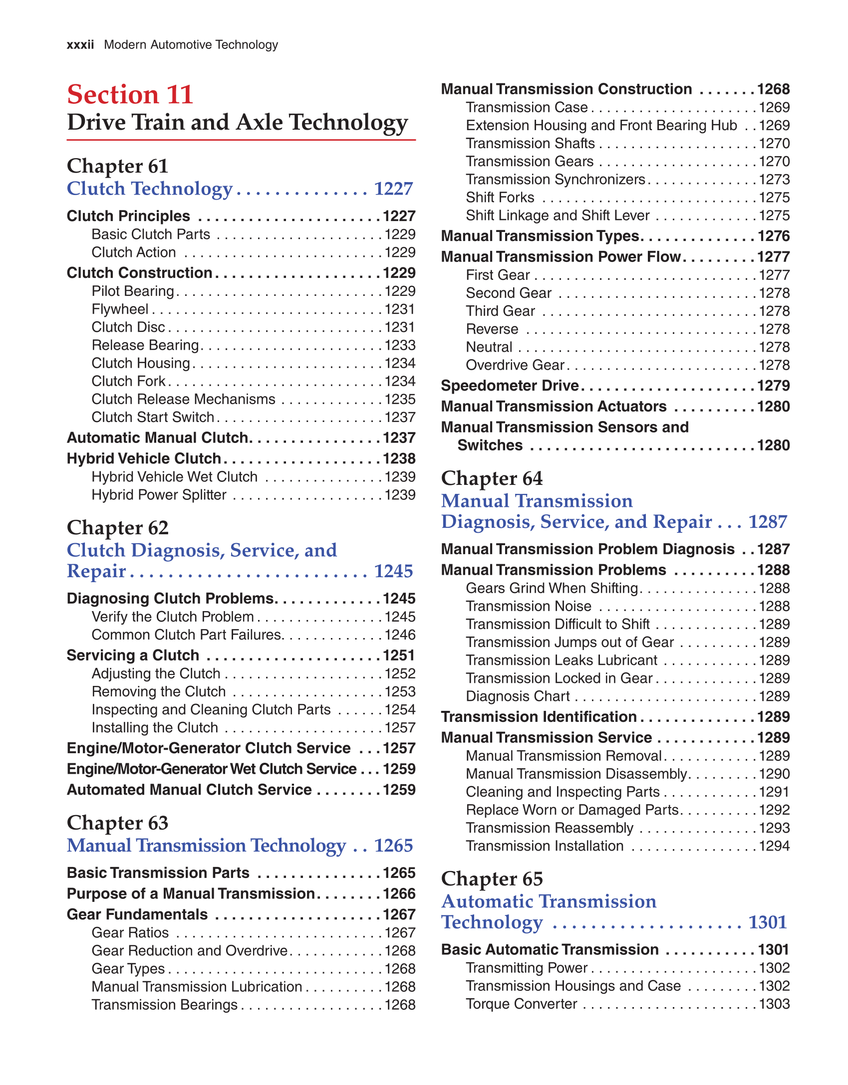 Modern Automotive Technology, 9th Edition page xxxii