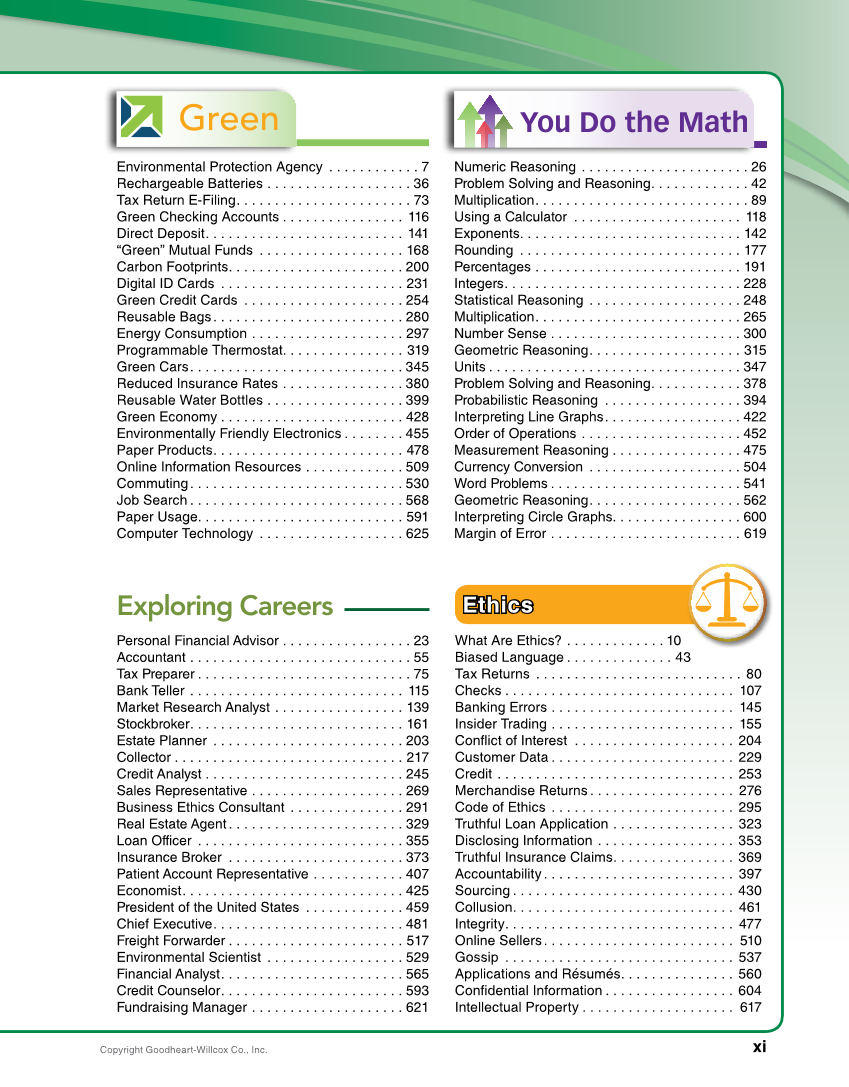 Foundations of Financial Literacy, 10th Edition page xi