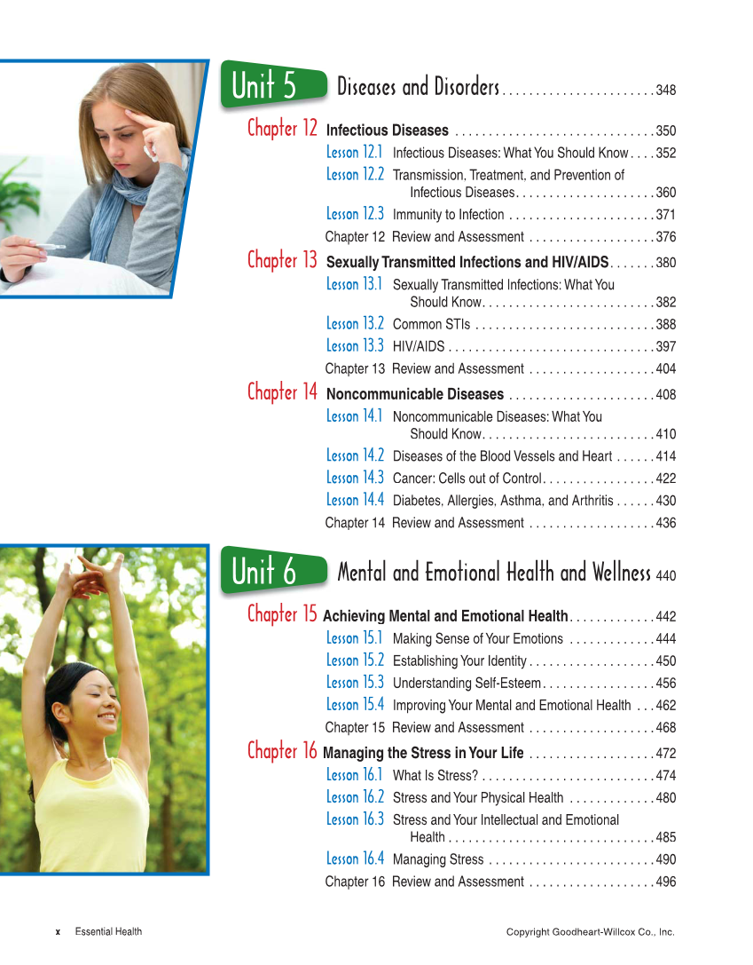 Essential Health 2nd Edition Page X