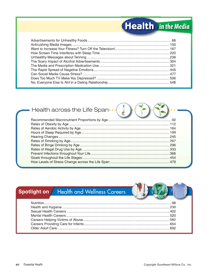 Essential Health, 2nd Edition page xvi
