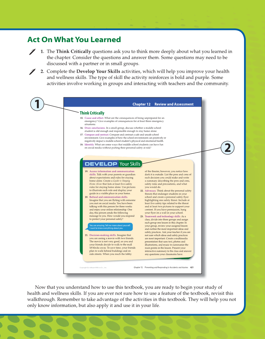 Essential Health Skills for Middle School, 1st Edition page W9