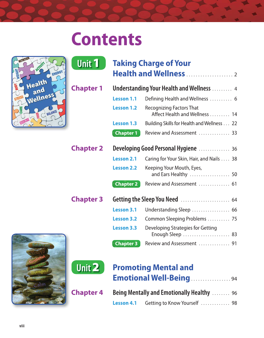 Essential Health Skills for Middle School, 1st Edition page viii