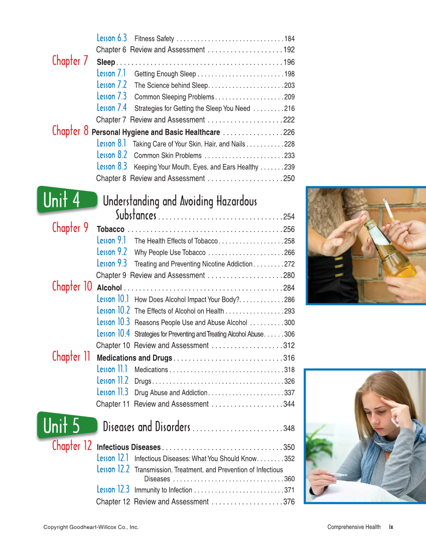 Comprehensive Health, 2nd Edition page ix