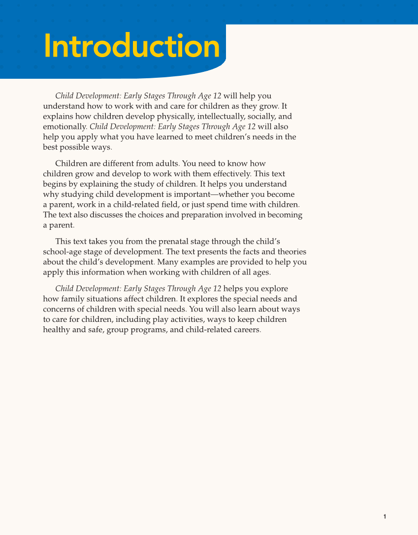 Child Development: Early Stages Through Age 12, 9th Edition page 1