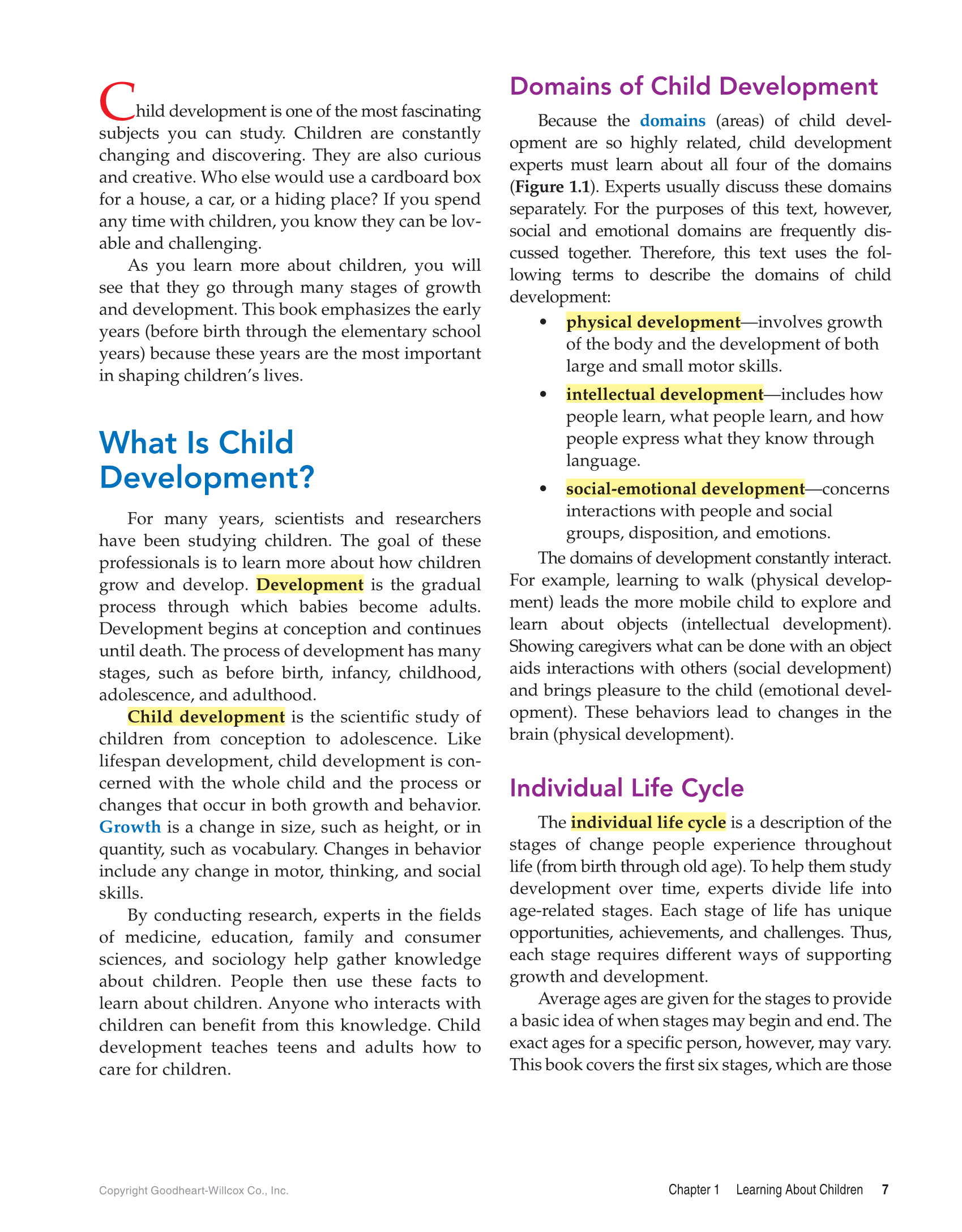 Child Development: Early Stages Through Age 12, 9th Edition page 7