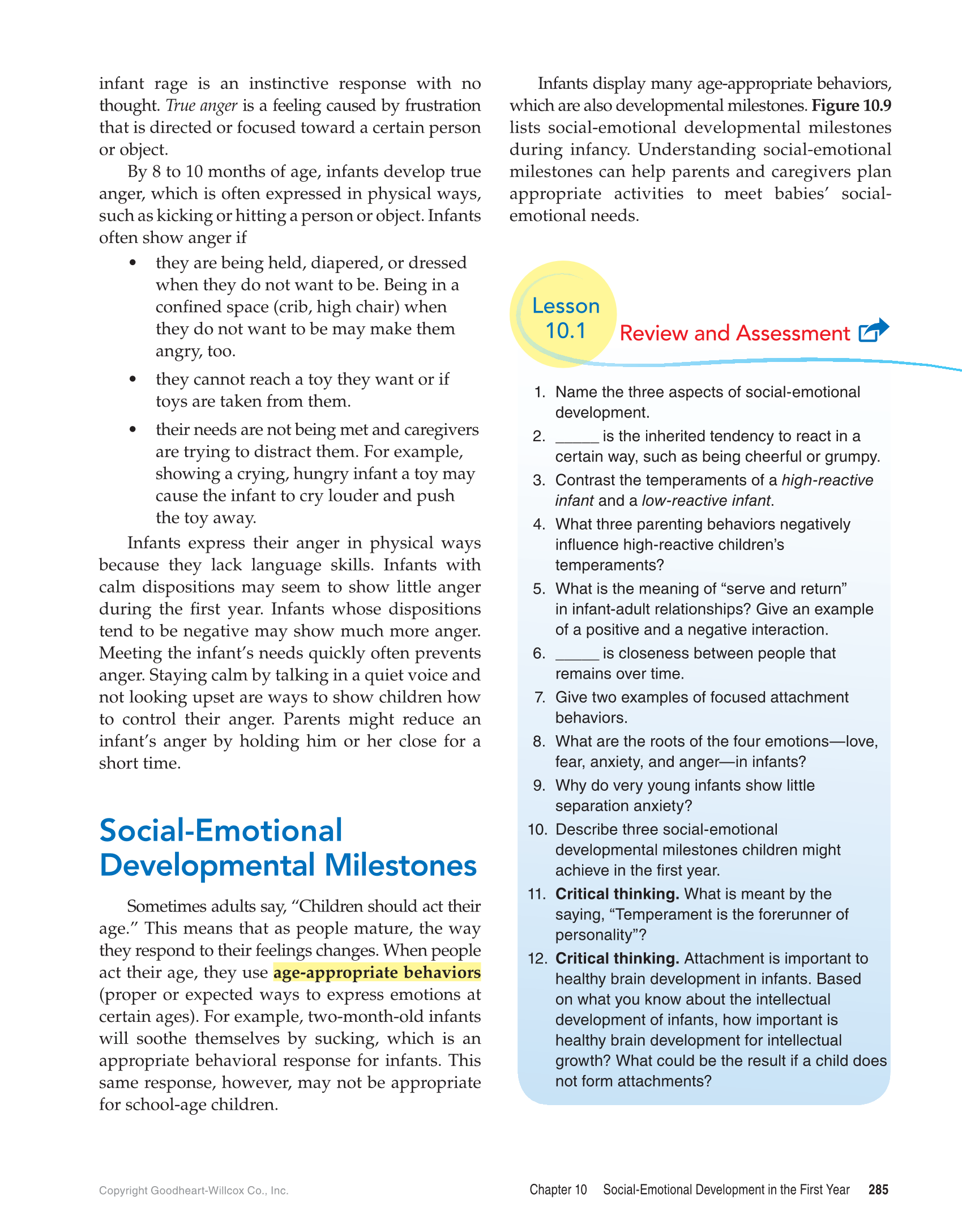 Child Development: Early Stages Through Age 12, 9th Edition page 285