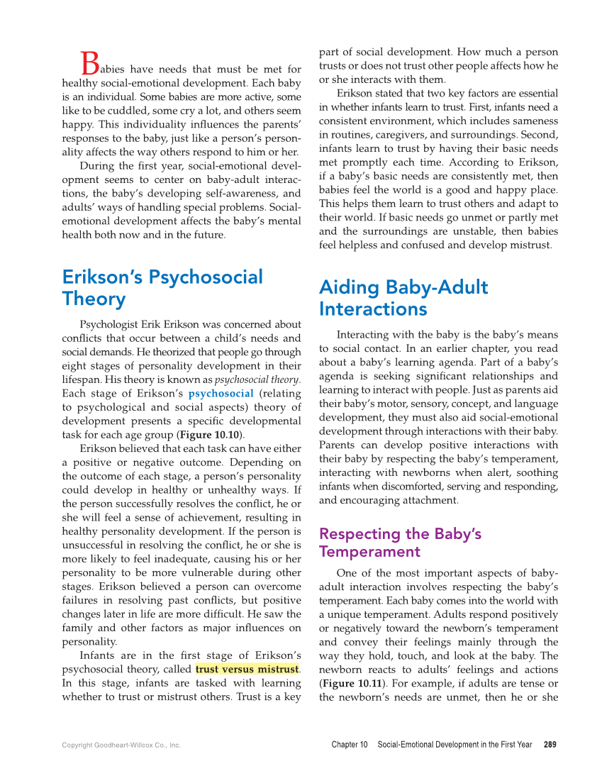 Child Development: Early Stages Through Age 12, 9th Edition page 289