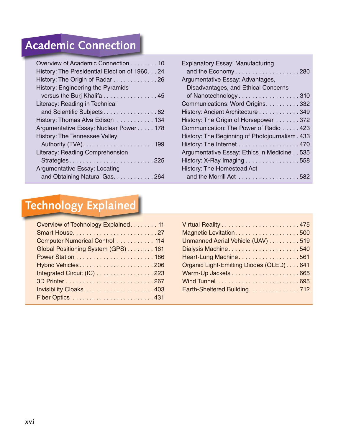 Foundations of Engineering & Technology, 7th Edition page xvi