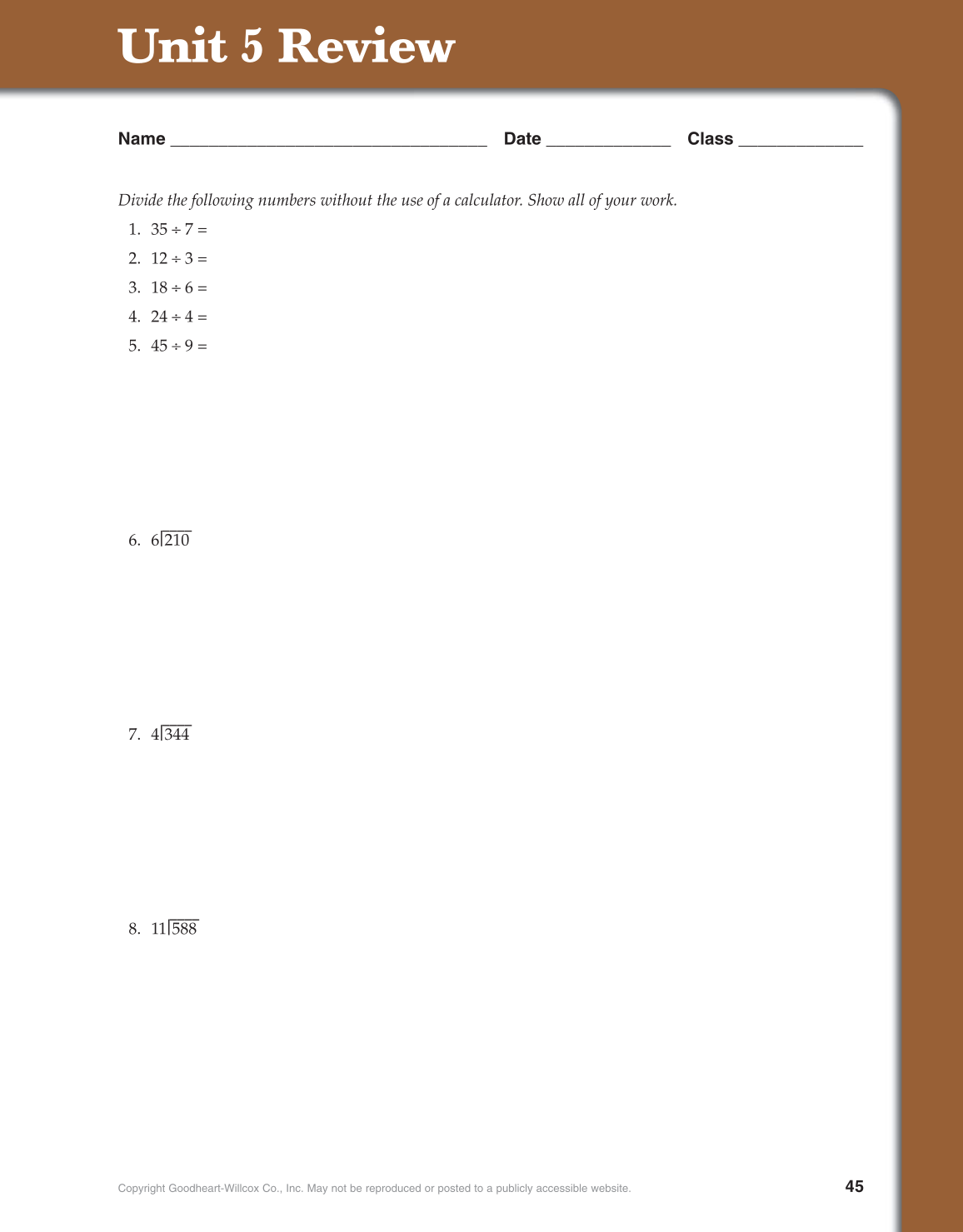 Math for Carpentry and Construction, 1st Edition page 45