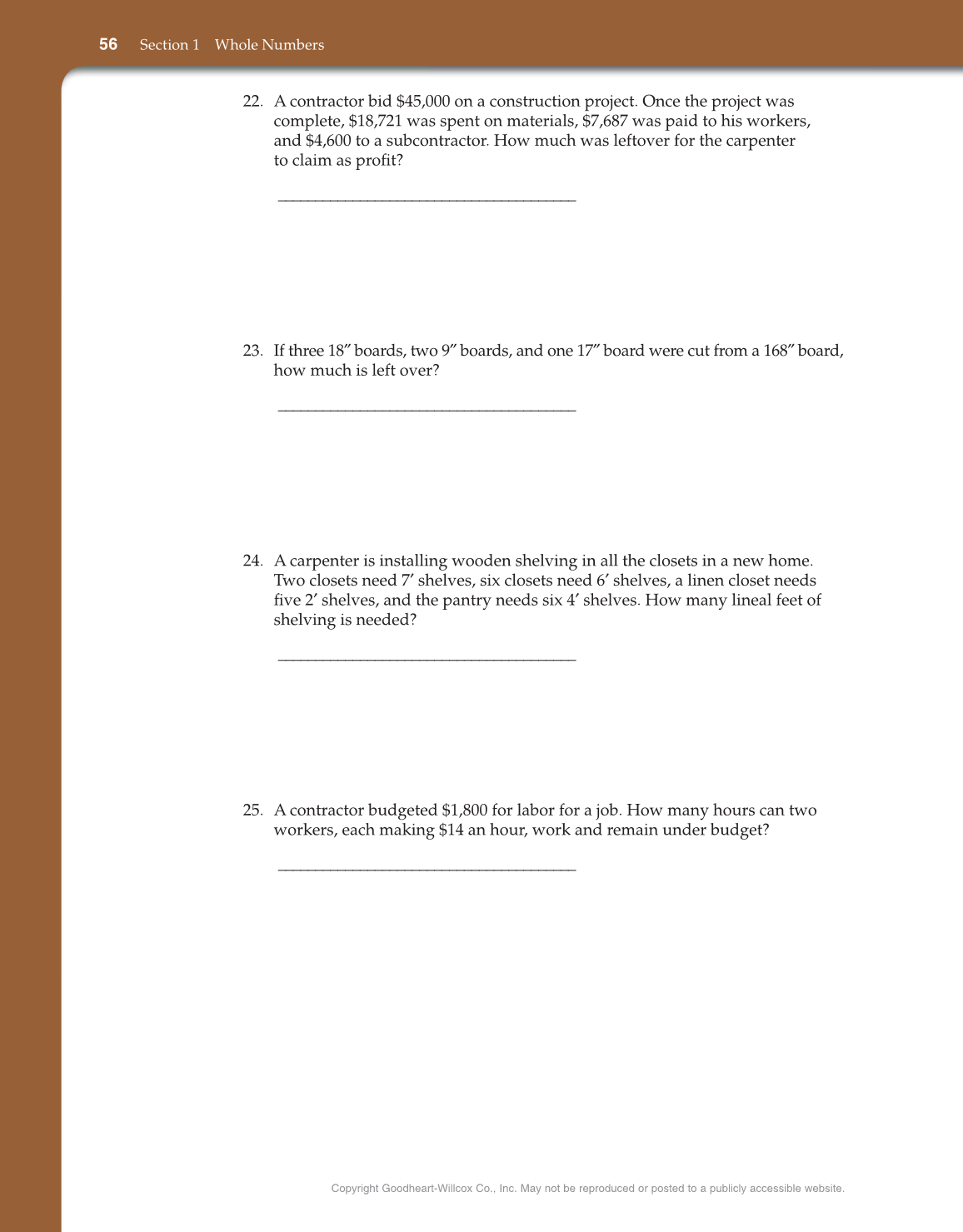 Math for Carpentry and Construction, 1st Edition page 56