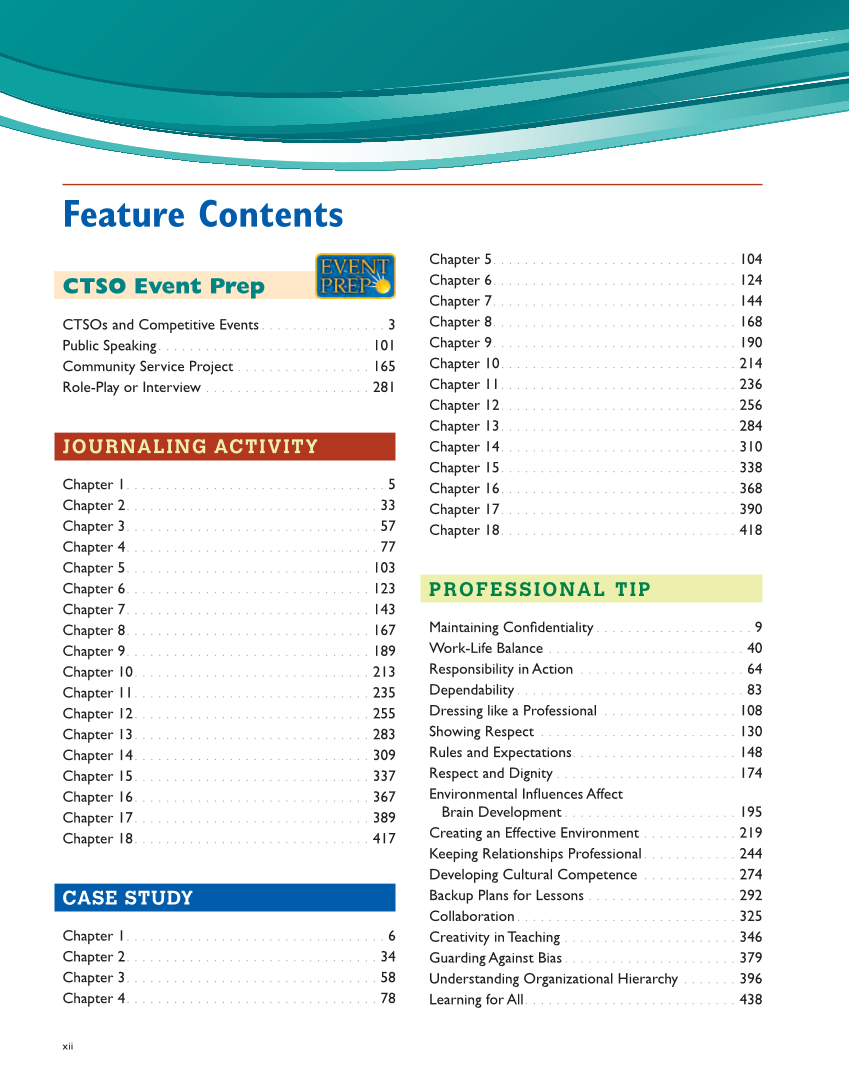 Teaching, 3rd Edition page xii