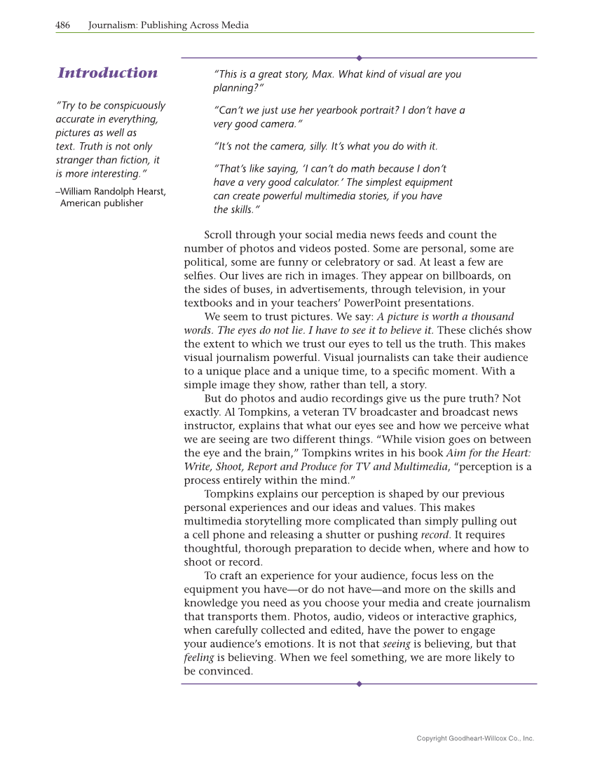 Journalism: Publishing Across Media, 2nd Edition page 486